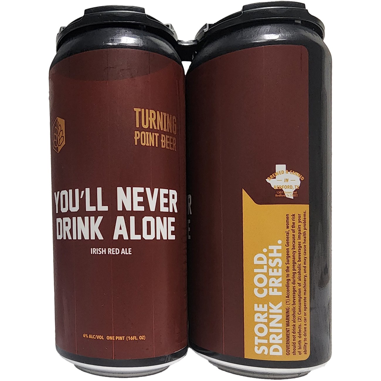 Turning Point Beer You'll Never Drink Alone Irish Red Ale 4 pk Cans ...