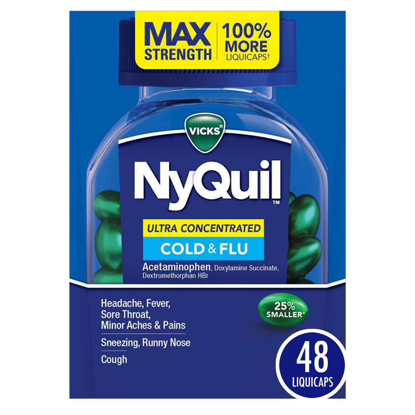 Vicks NyQuil Cold &Flu Liquicaps - Shop Cough, cold & flu at H-E-B