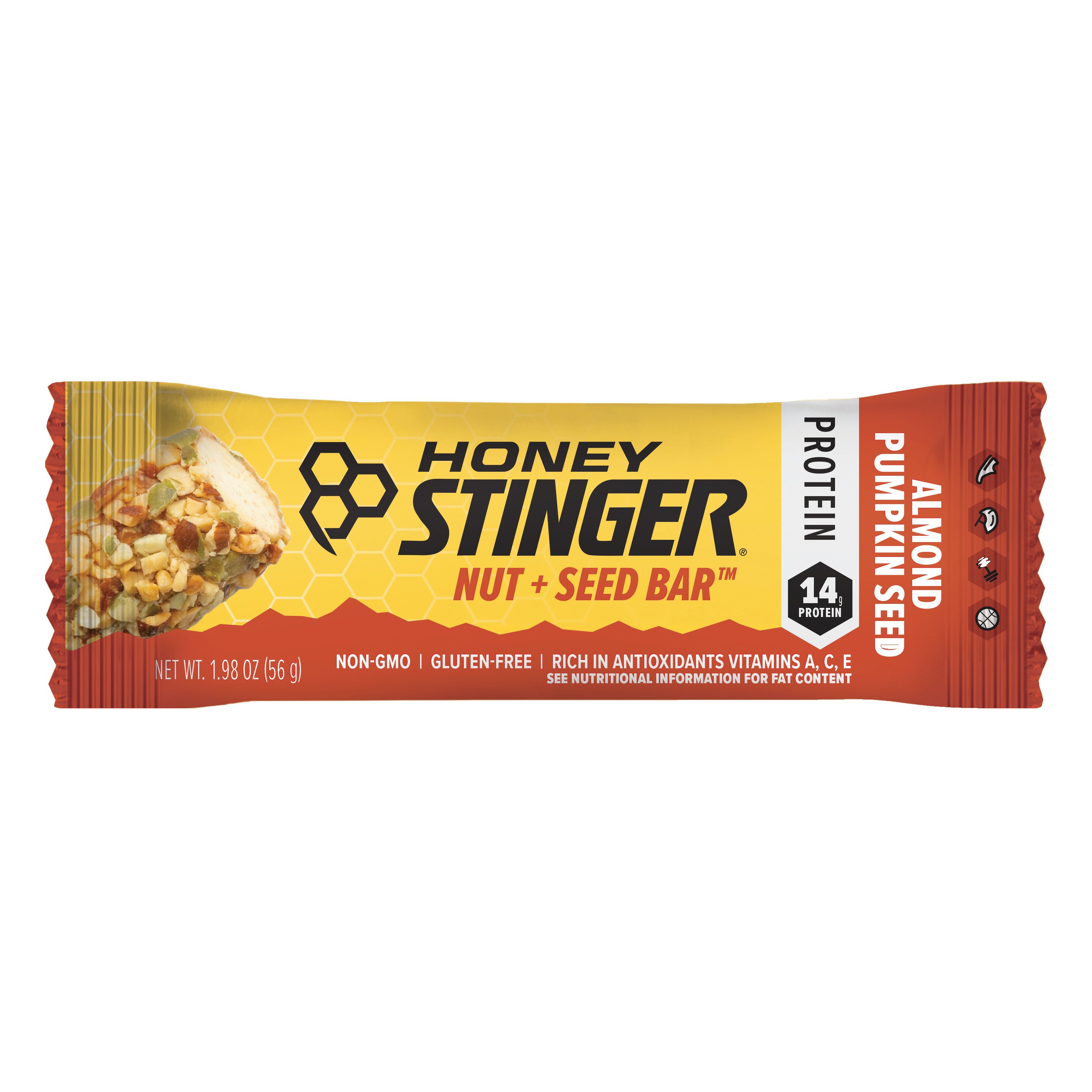 Honey Stinger 14g Protein Nut + Seed Bar - Almond Pumpkin Seed - Shop ...