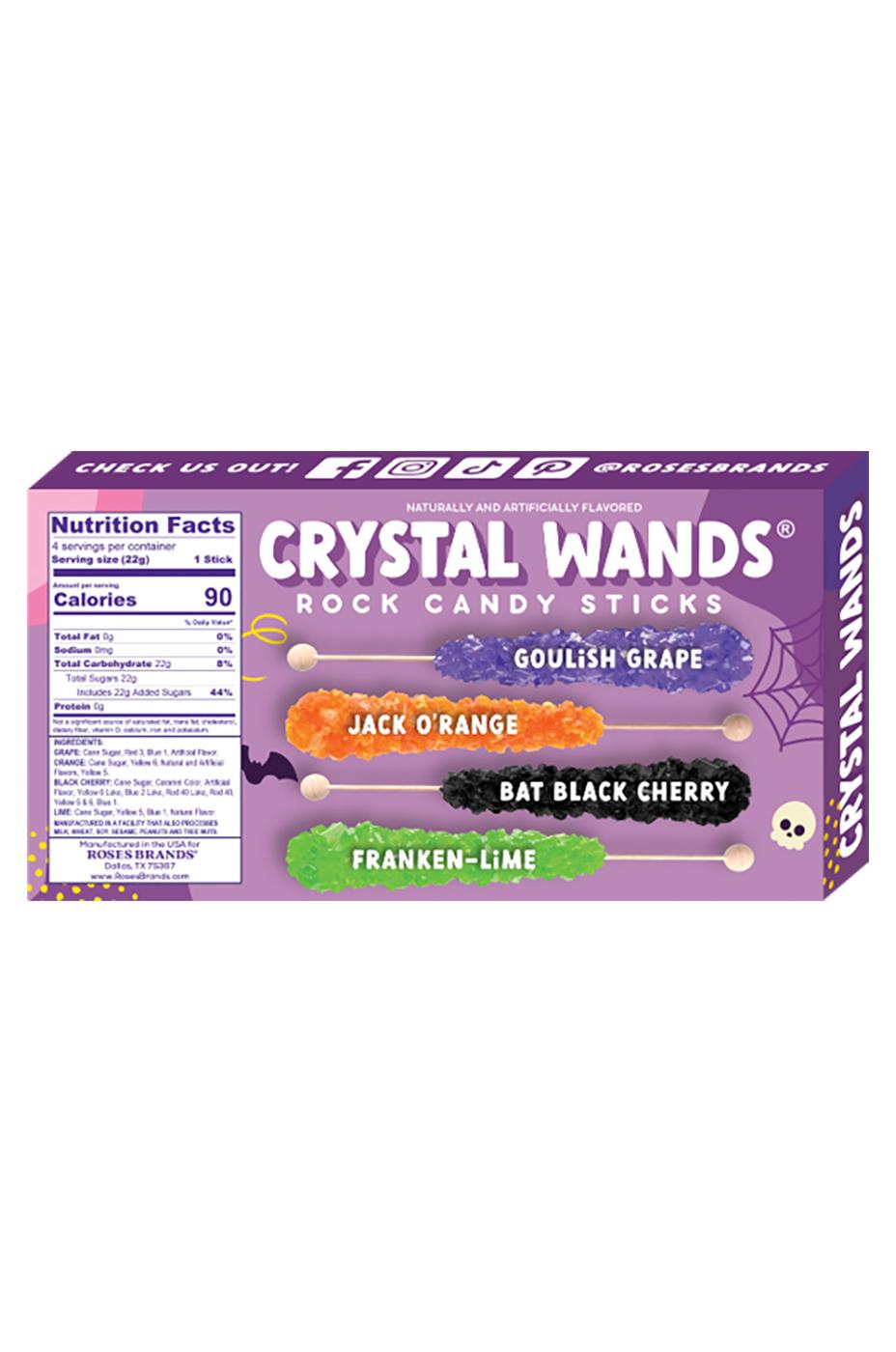 Roses Brands Crystal Wands Halloween Rock Candy Sticks - Shop Candy at ...