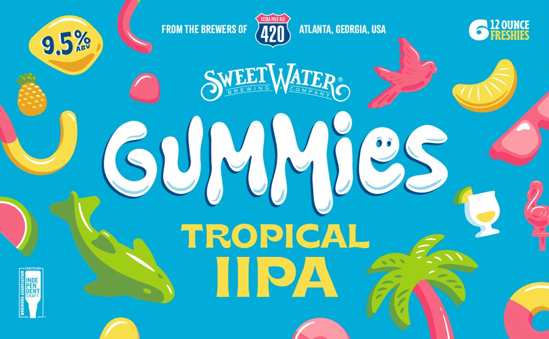 SweetWater Gummies Tropical IIPA Pack Craft Beer 6 pk Cans - Shop Beer ...