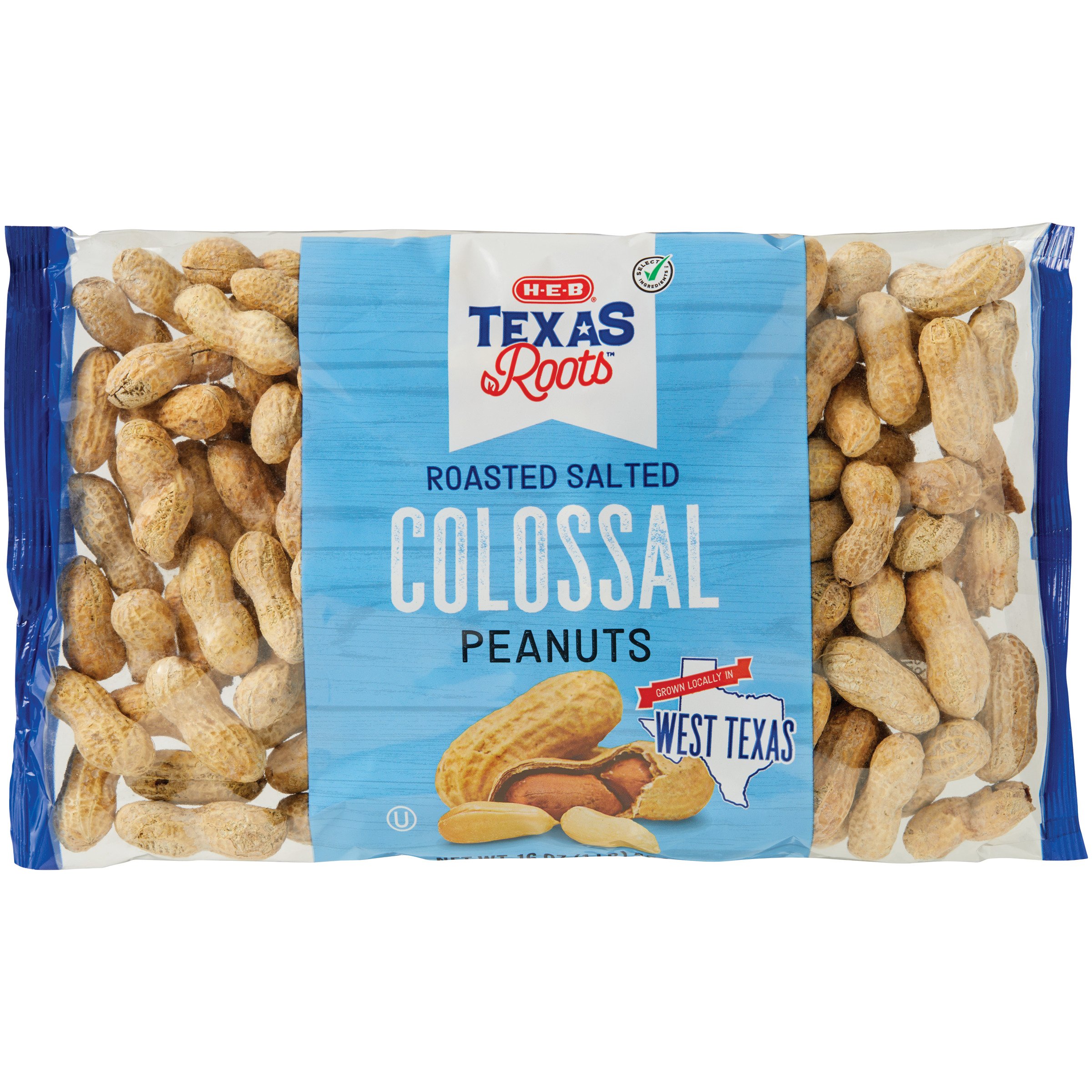 H-E-B Texas Roots In-Shell Roasted Colossal Peanuts - Salted - Shop ...
