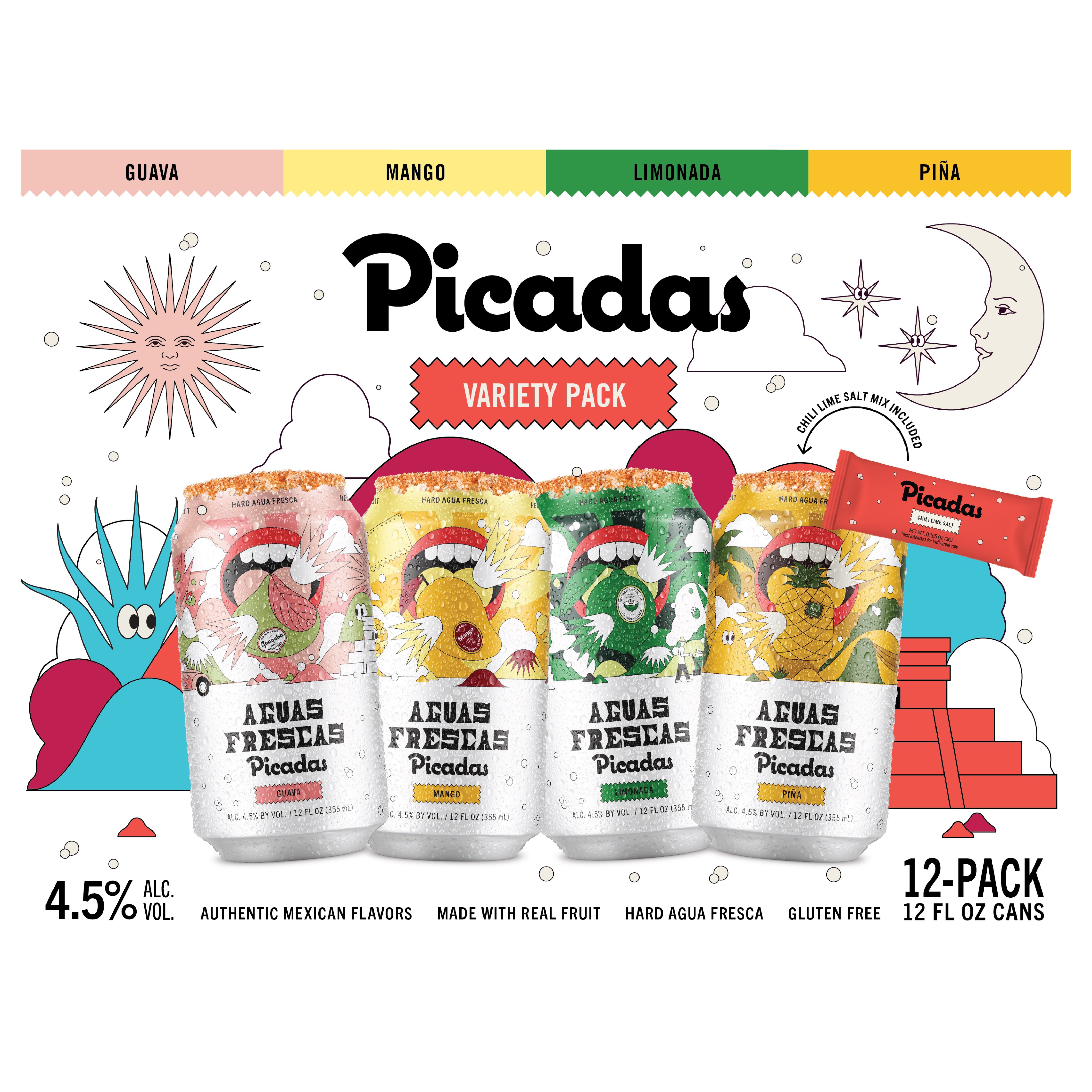 Picadas Hard Aguas Frescas Variety 12 pk Cans - Shop Malt beverages ...