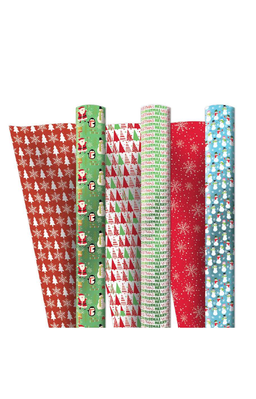 Destination Holiday Reversible Christmas Gift Wrap Rolls - Assorted ...