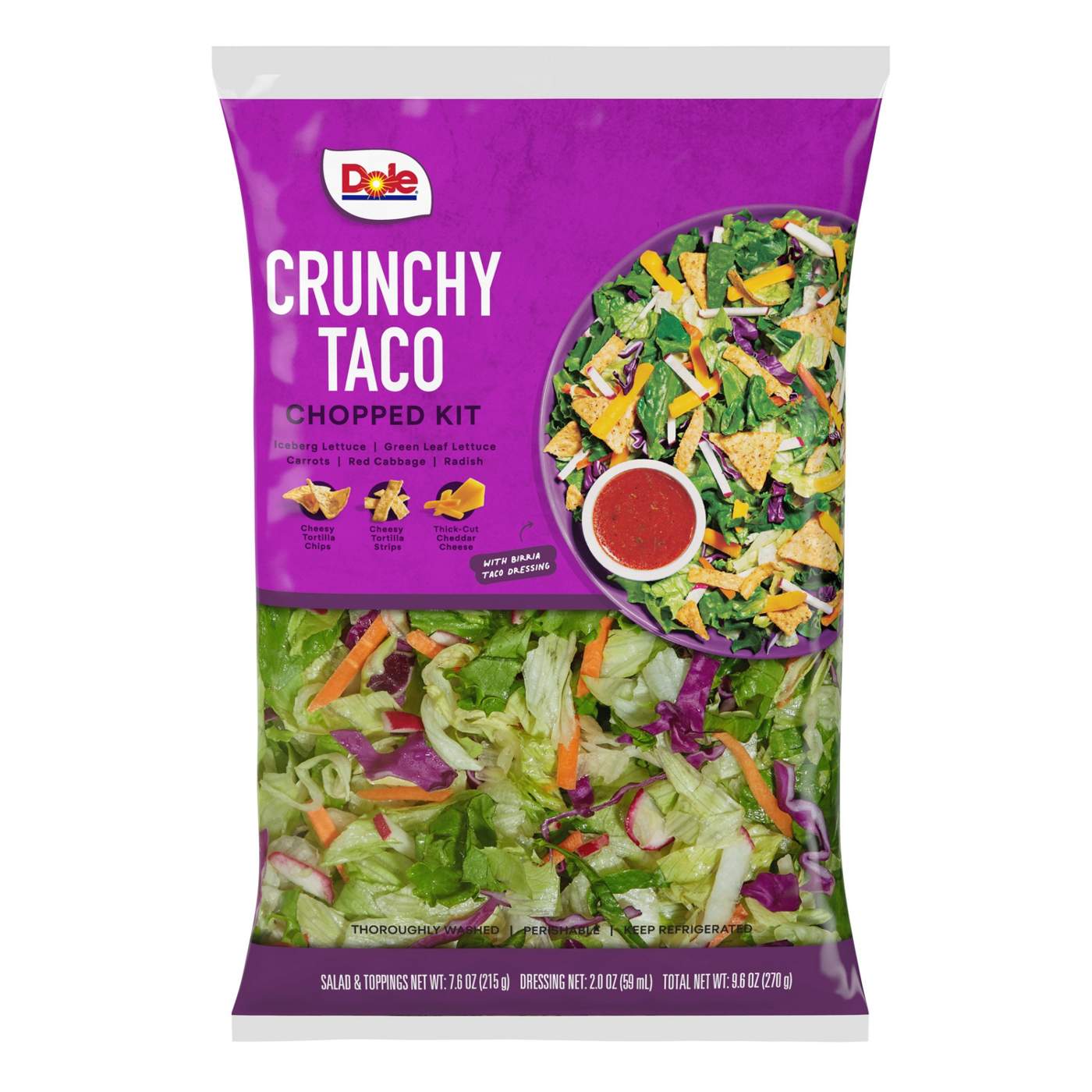 Dole Chopped Salad Kit - Crunchy Taco - Shop Salads at H-E-B