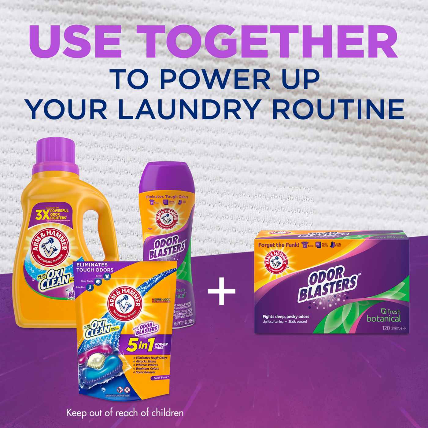 Arm & Hammer Odor Blasters Fabric Softener Dryer Sheets - Fresh ...