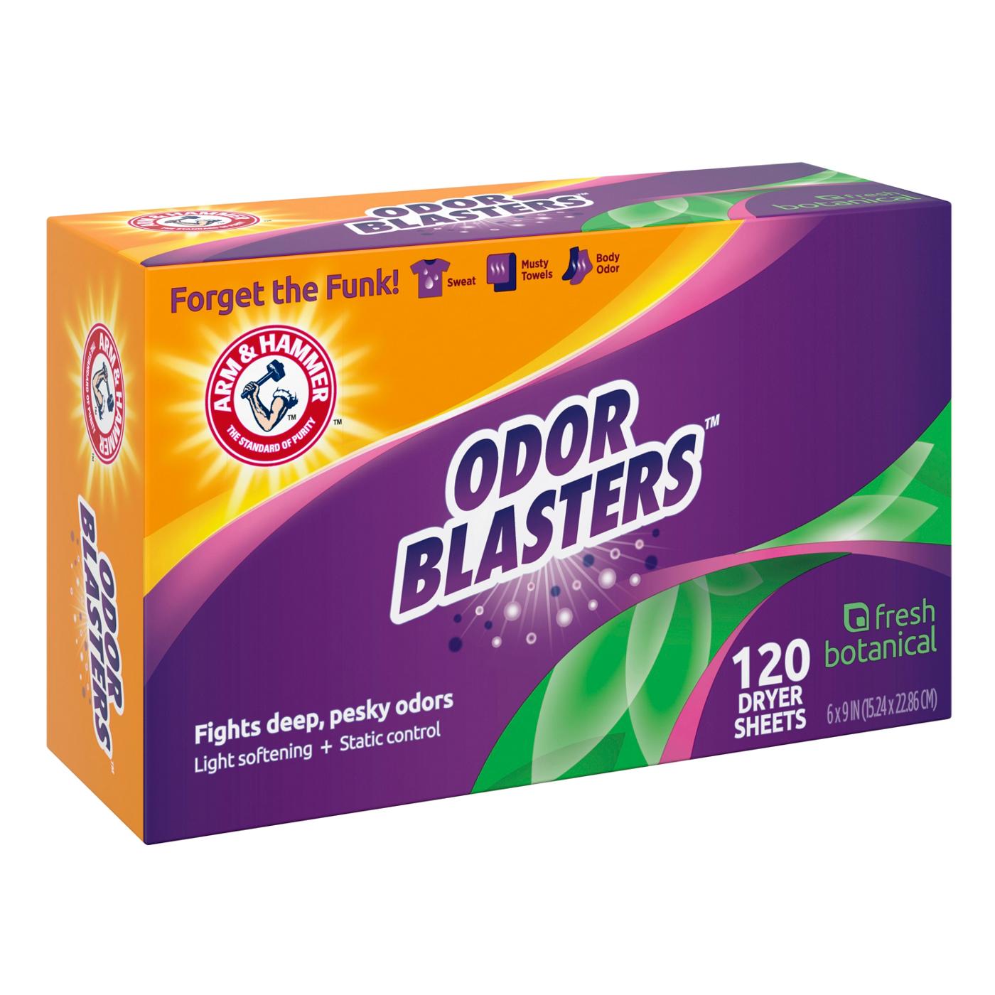 Arm & Hammer Odor Blasters Fabric Softener Dryer Sheets - Fresh ...