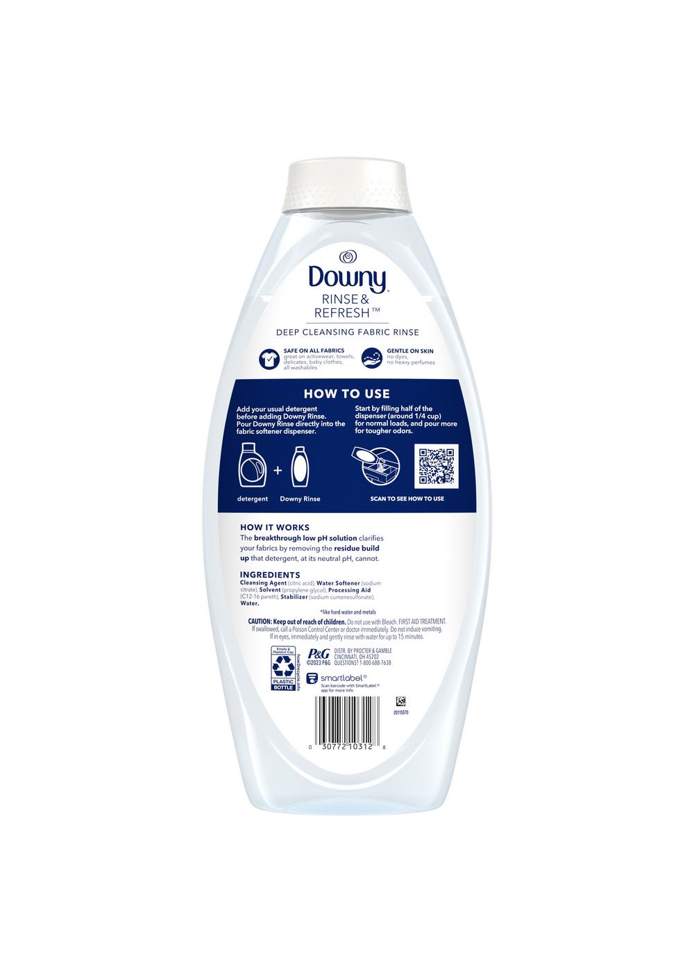 Downy Rinse & Refresh Laundry Odor Remover, 70 Loads - Free & Gentle ...