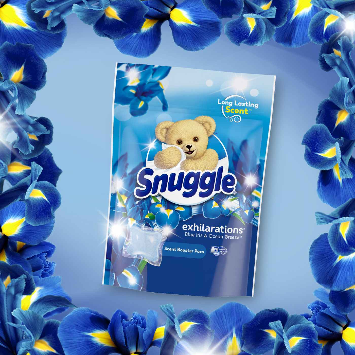 Snuggle Exhilarations HE Scent Booster Pacs - Blue Iris & Ocean Breeze ...