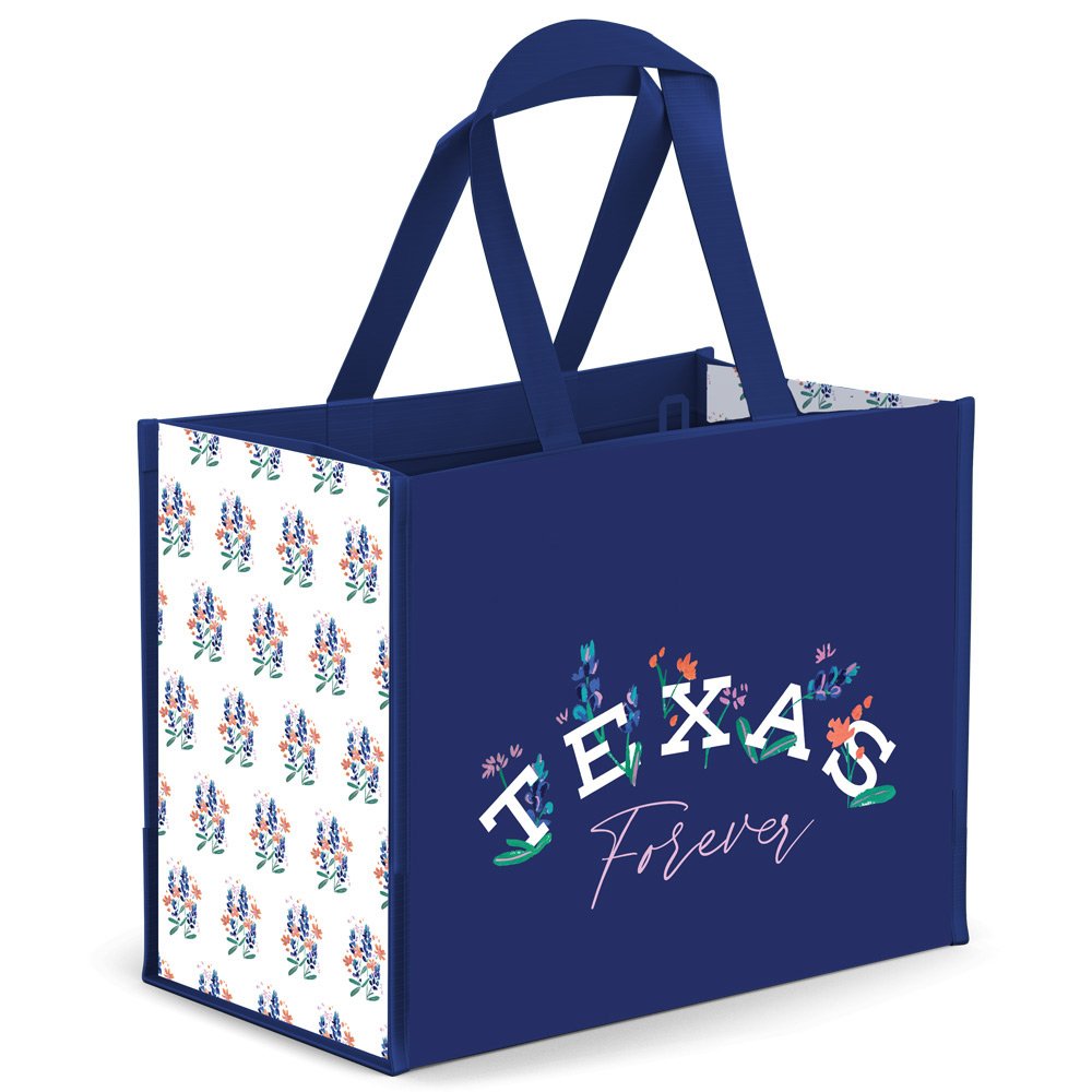 Destination Holiday Texas Forever Bluebonnet Reusable Bag – Extra Large ...