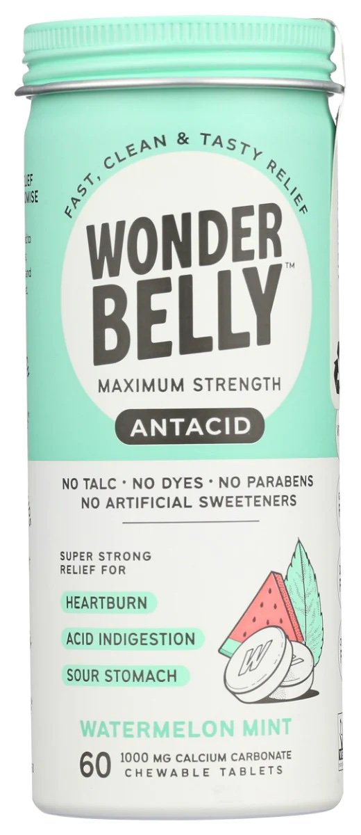 Wonderbelly Watermelon Mint Antacid Chewable Tablets - Shop Diet ...