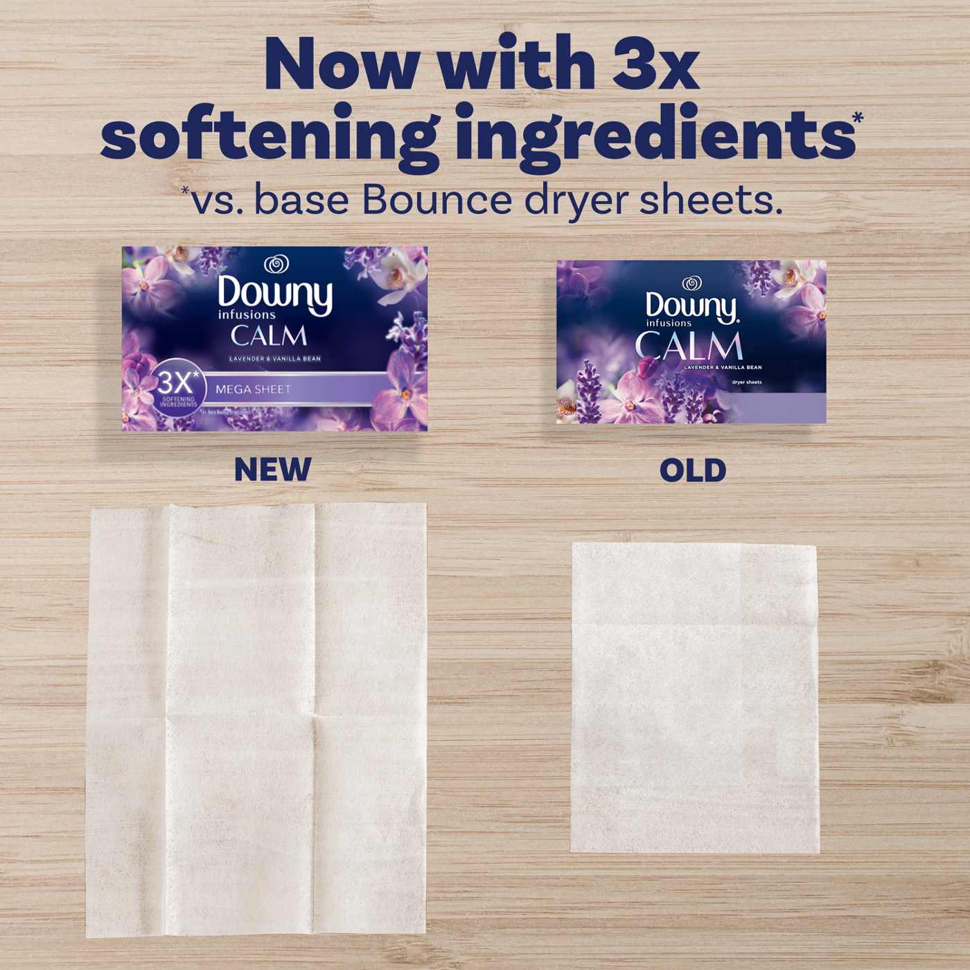 Downy Infusions CALM Mega Dryer Sheets Laundry Fabric Softener ...