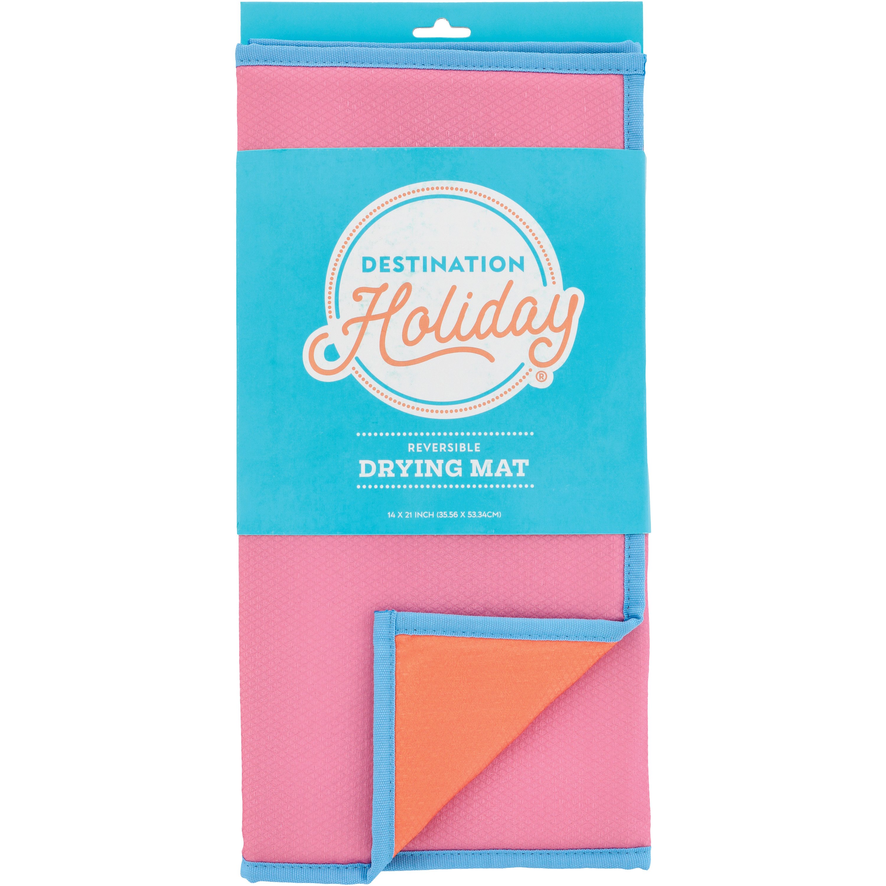Destination Holiday Reversible Drying Mat - Orange & Pink - Shop ...