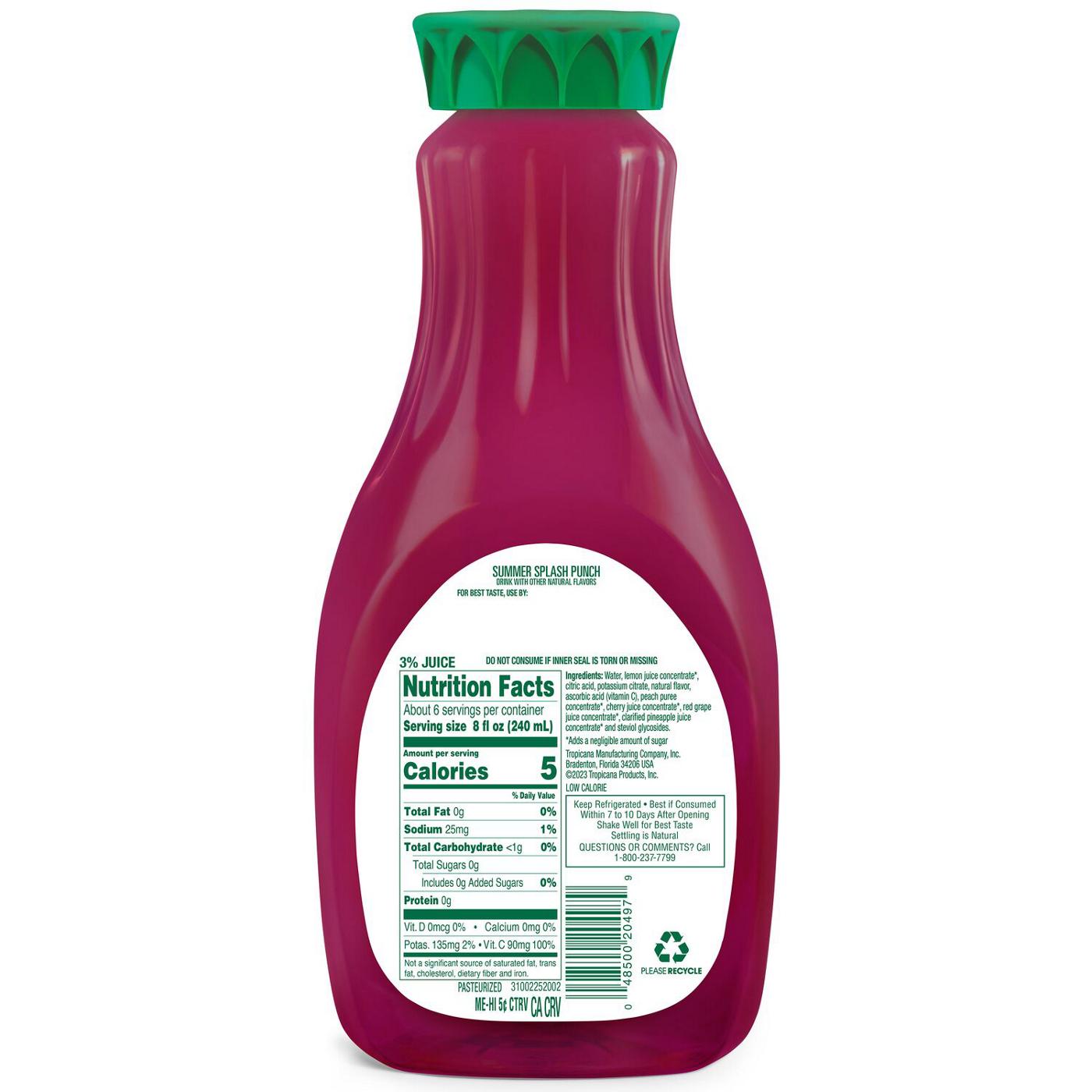 Tropicana Zero Sugar Summer Splash Punch - Shop Juice at H-E-B