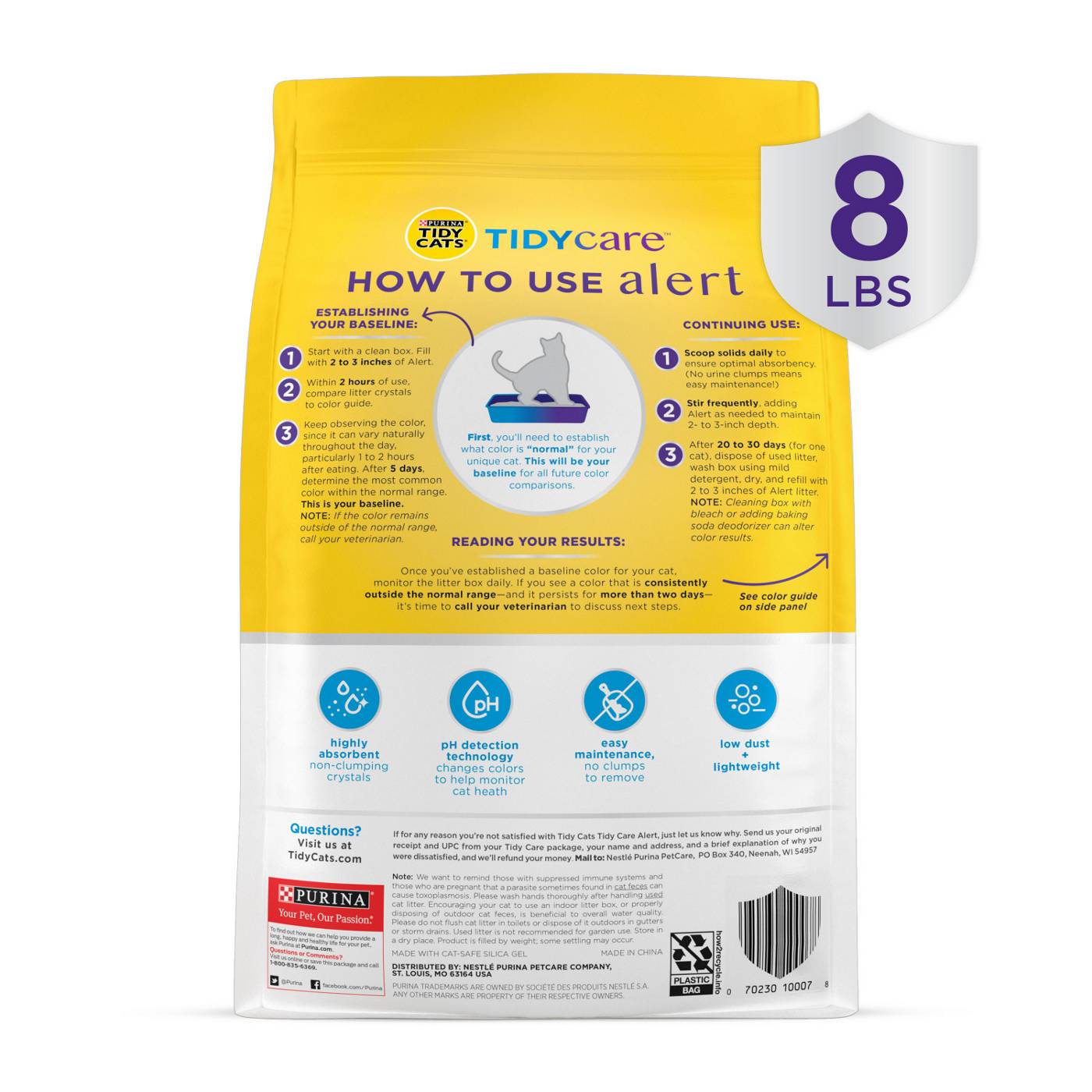 Tidy Cats Purina Tidy Cats Tidy Care Alert Litter with Silica Crystals ...
