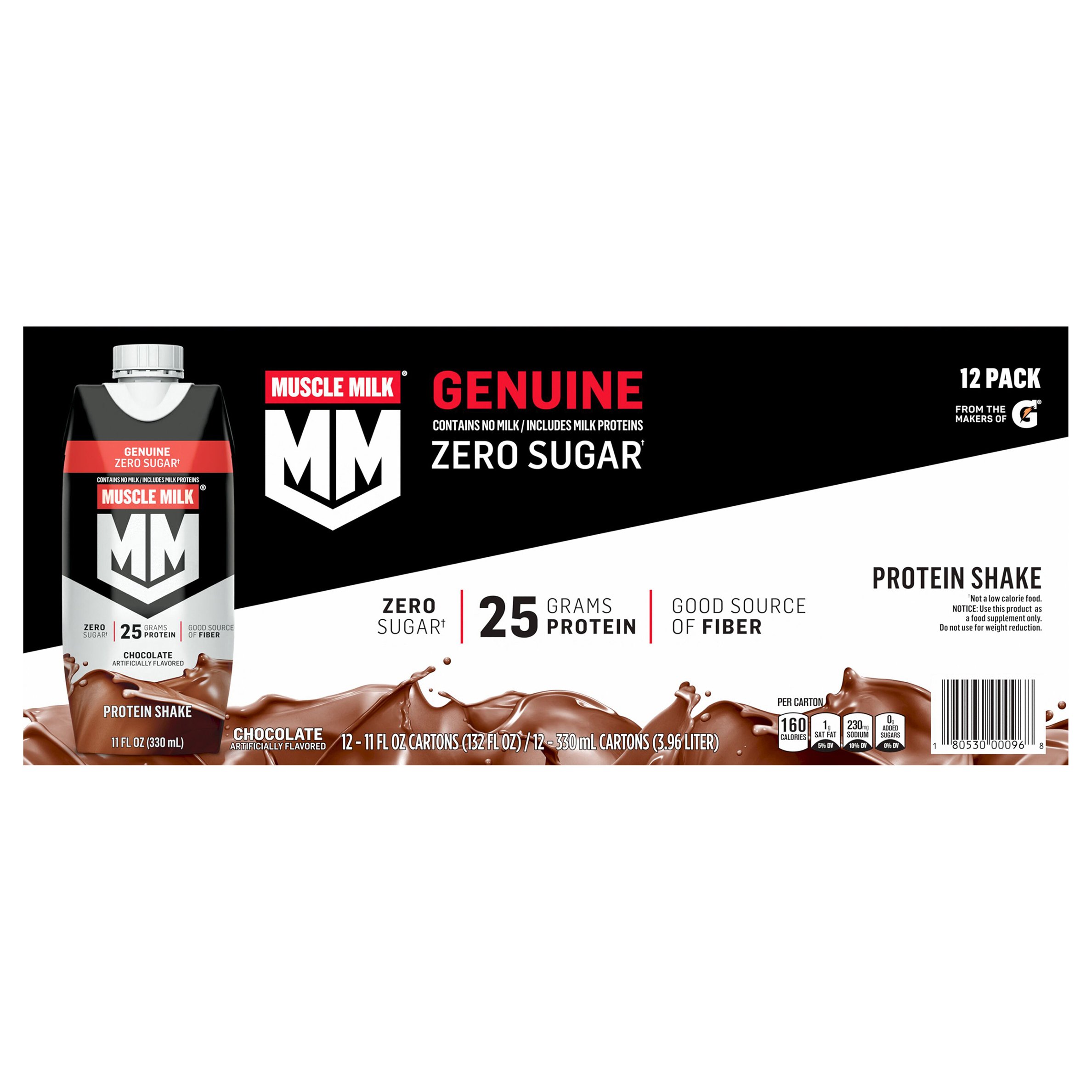 Muscle Milk Genuine Protein Shakes - Chocolate, 12 Pk - Shop Diet ...