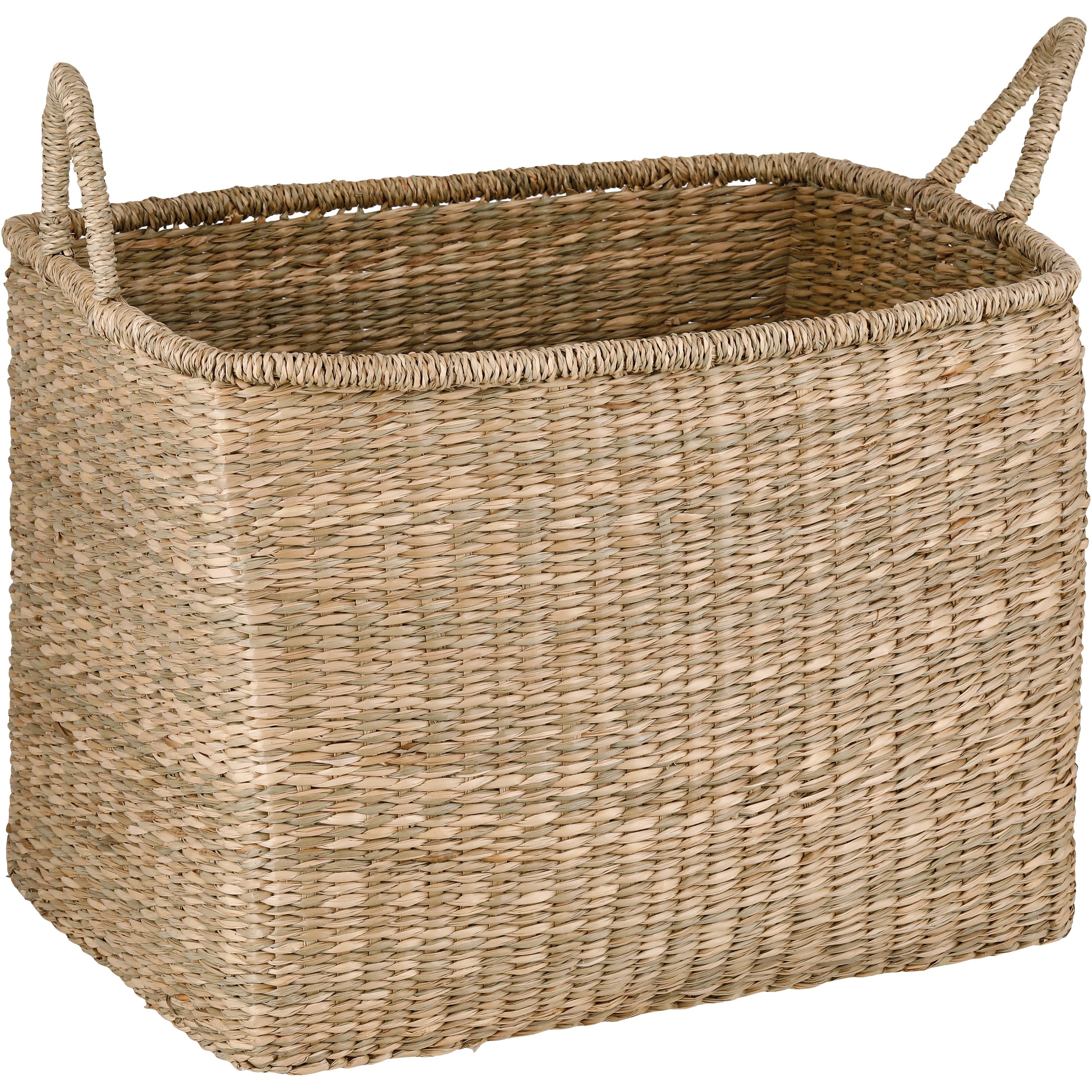 Haven + Key Rectangle Seagrass Basket with Handles - Tan - Shop ...