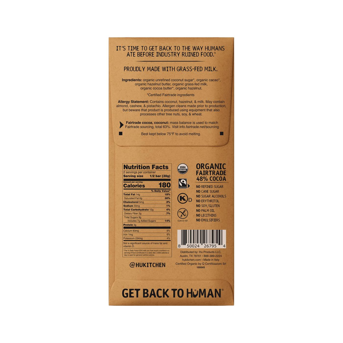 Hu Organic Grass-Fed Hazelnut Butter + Hazelnut Crunch Milk Chocolate ...