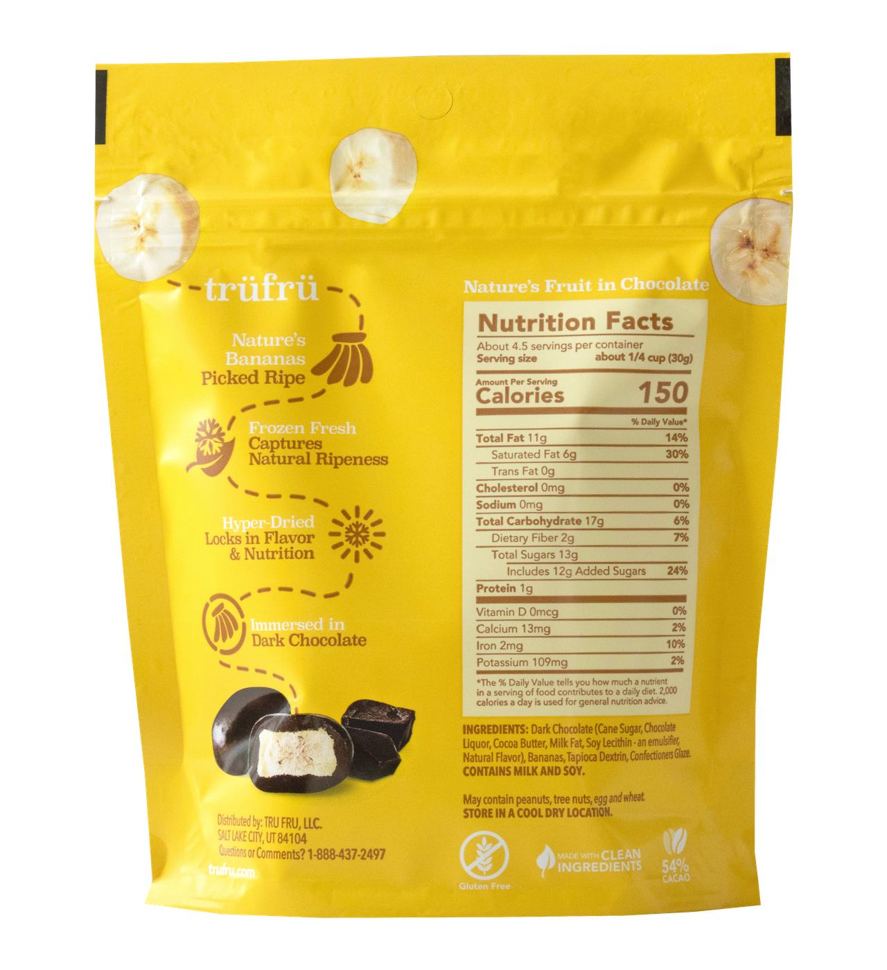 Tru Fru Nature's Bananas Hyper-Dried Fresh in Dark Chocolate - Shop ...