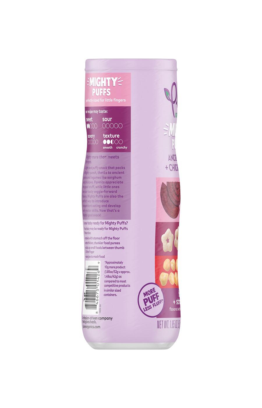 Plum Organics Mighty Puffs - Beet + Strawberry - Shop Toddler food at H-E-B