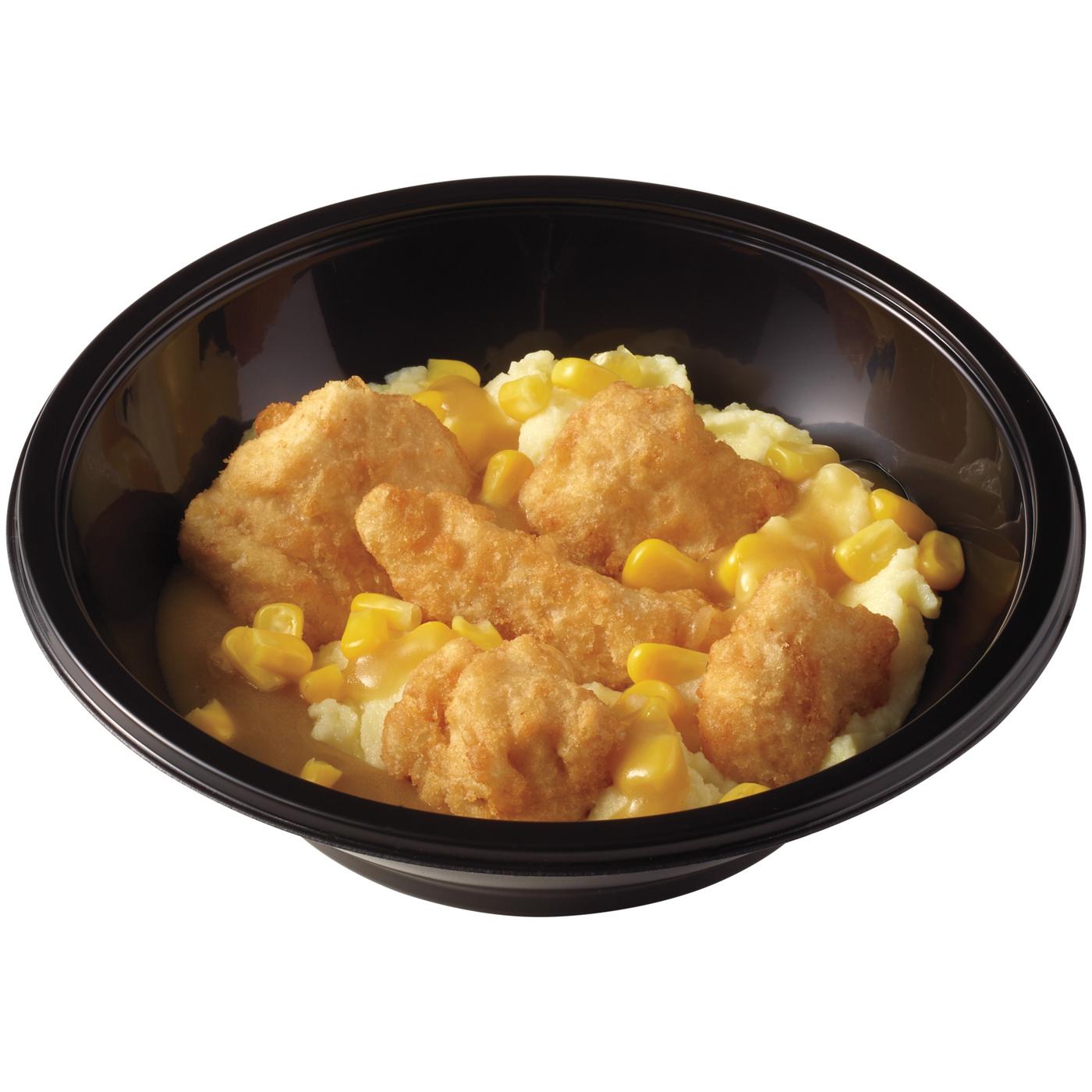 Meal Simple by H-E-B Breaded Chicken, Mashed Potatoes & Corn Bowl ...