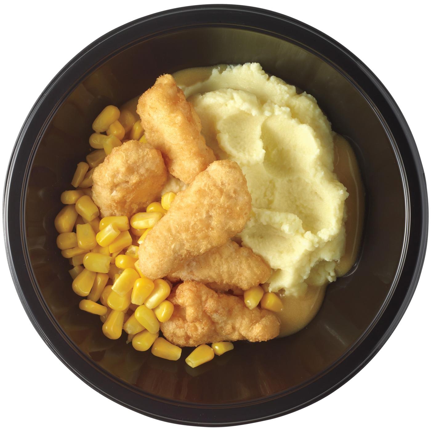 Meal Simple by H-E-B Breaded Chicken, Mashed Potatoes & Corn Bowl ...