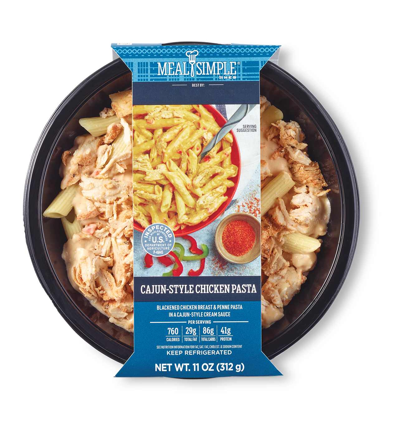 Meal Simple by H-E-B Cajun-Style Chicken Pasta Bowl - Shop Entrees ...