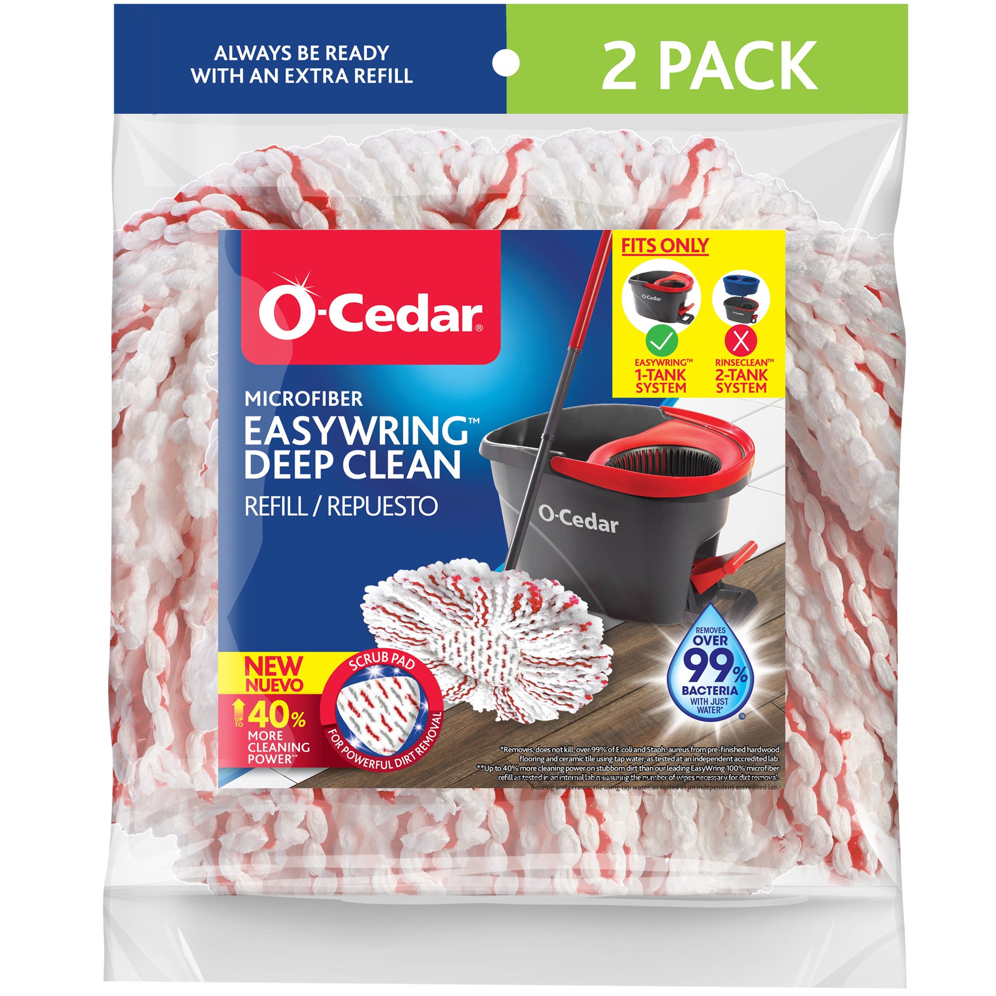 O-Cedar Deep Clean Microfiber Refill - Shop Mops at H-E-B
