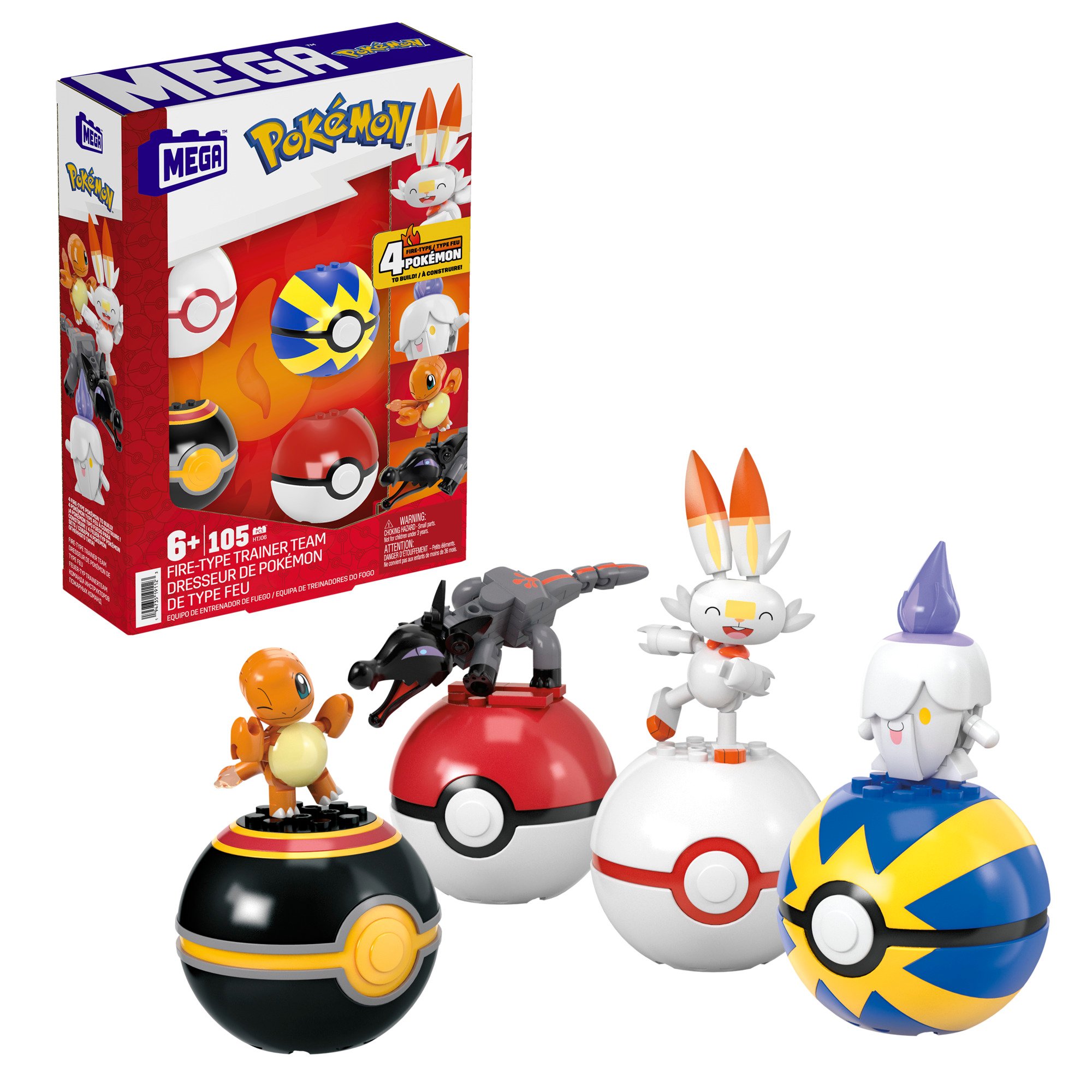MEGA Pokémon Fire-Type Trainer Team Set - Shop Lego & building blocks ...