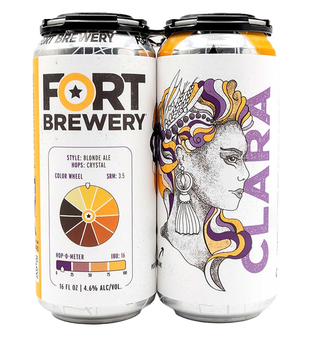 Fort Brewery Clara Blonde Ale Craft Beer 4 pk Cans - Shop Beer at H-E-B