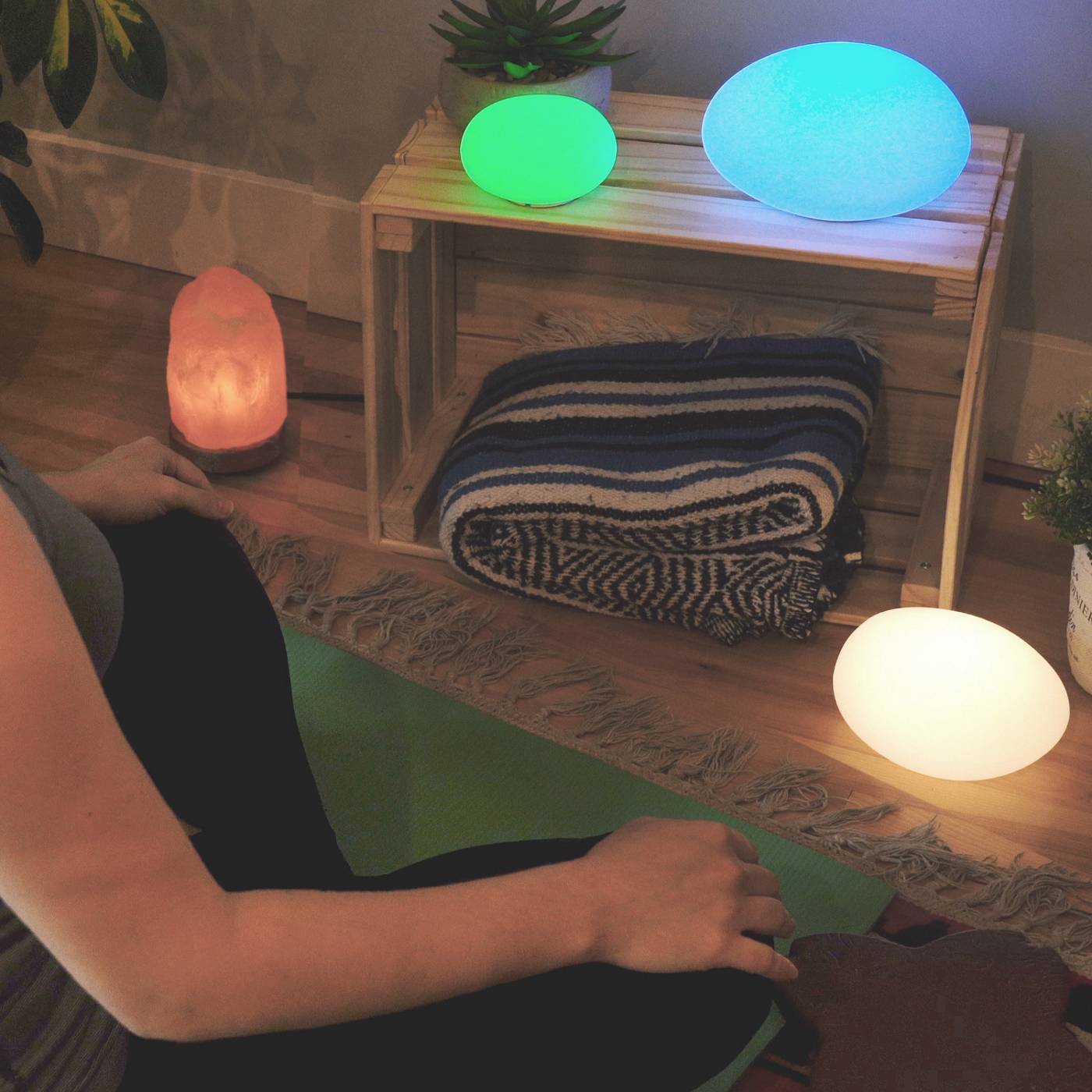 Globe Rechargeable Pebble Lights - Shop Lamps & lights at H-E-B