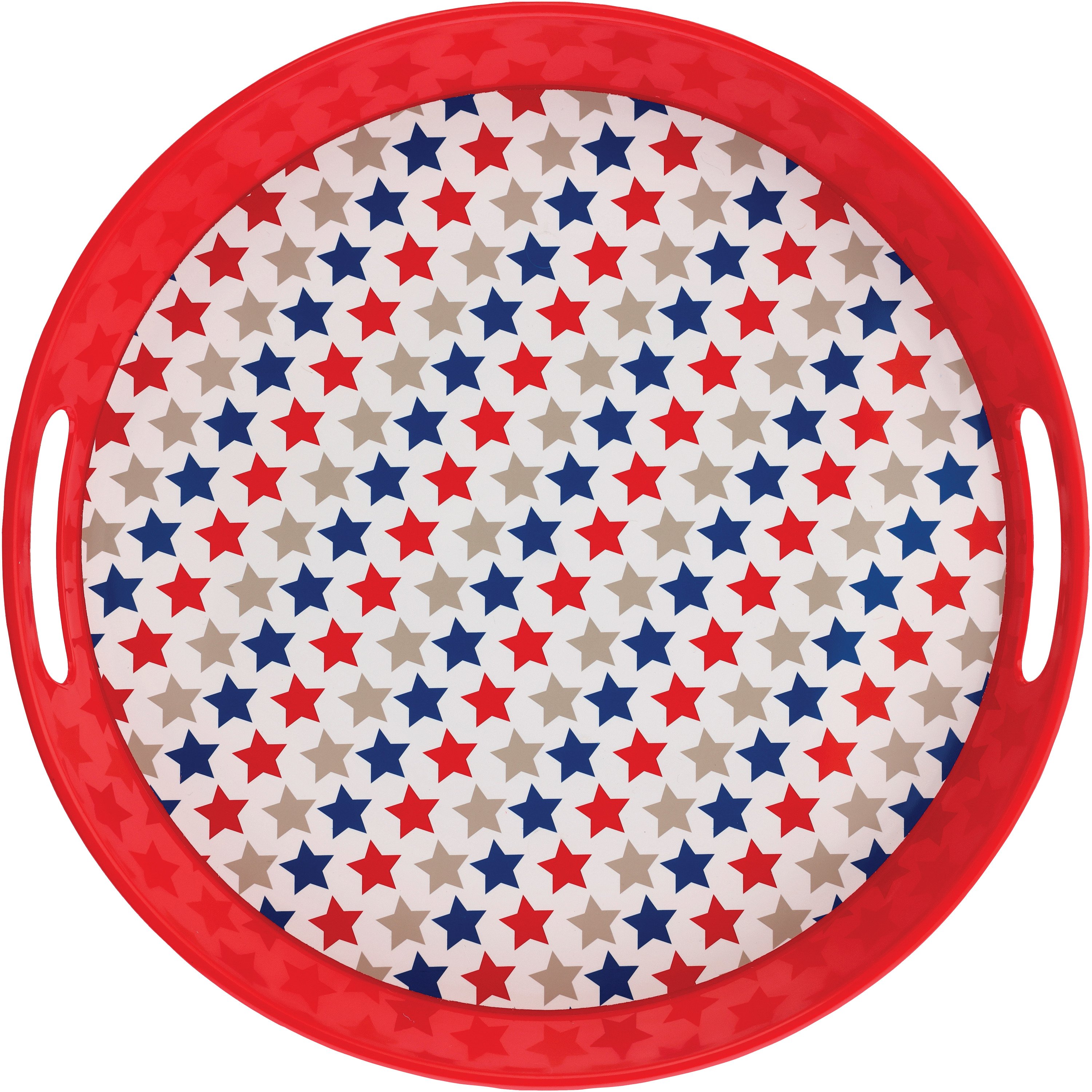 Destination Holiday Round Tray With Stars - Shop Seasonal decor at H-E-B