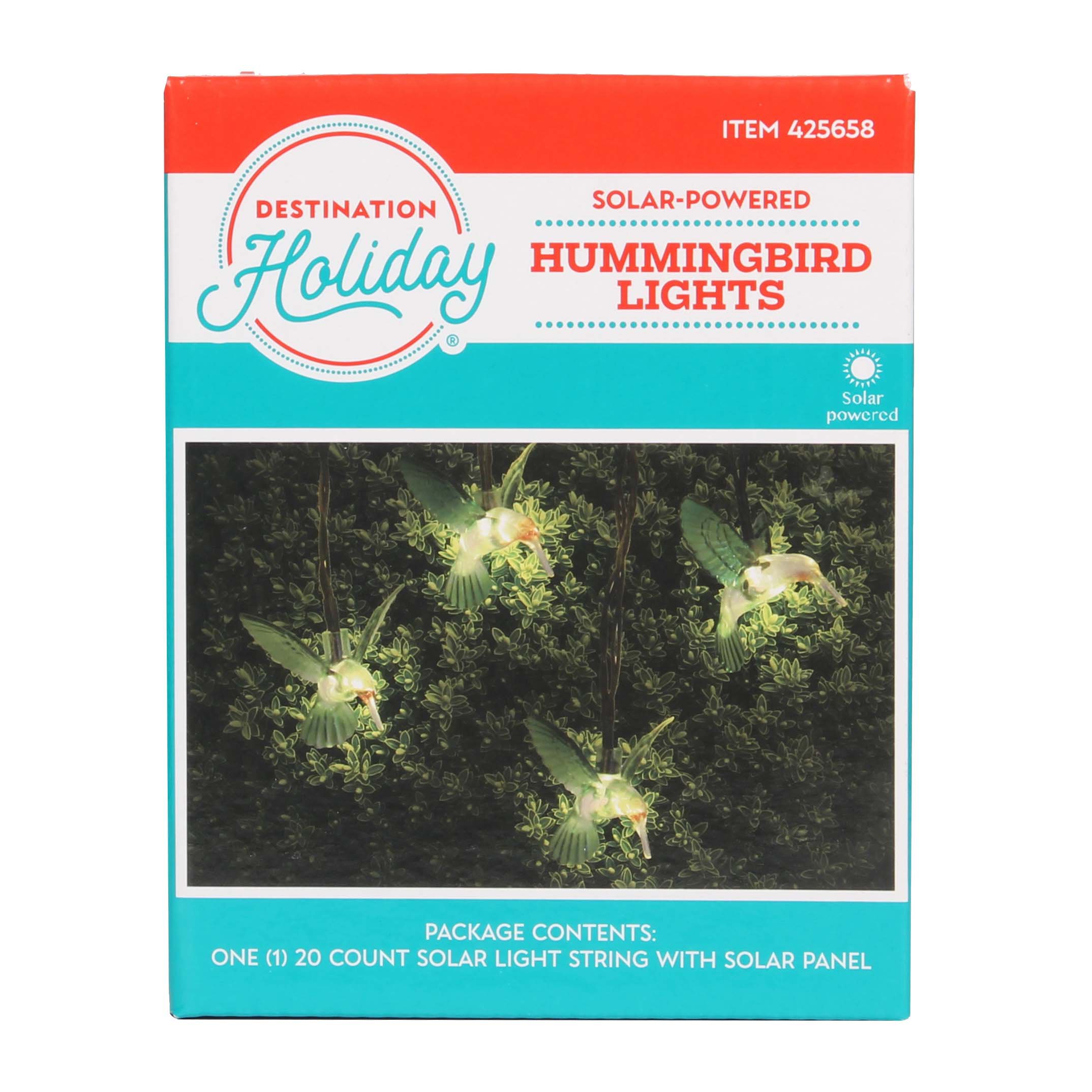 Destination Holiday Solar-Powered Humming Bird Lights - Shop Seasonal ...