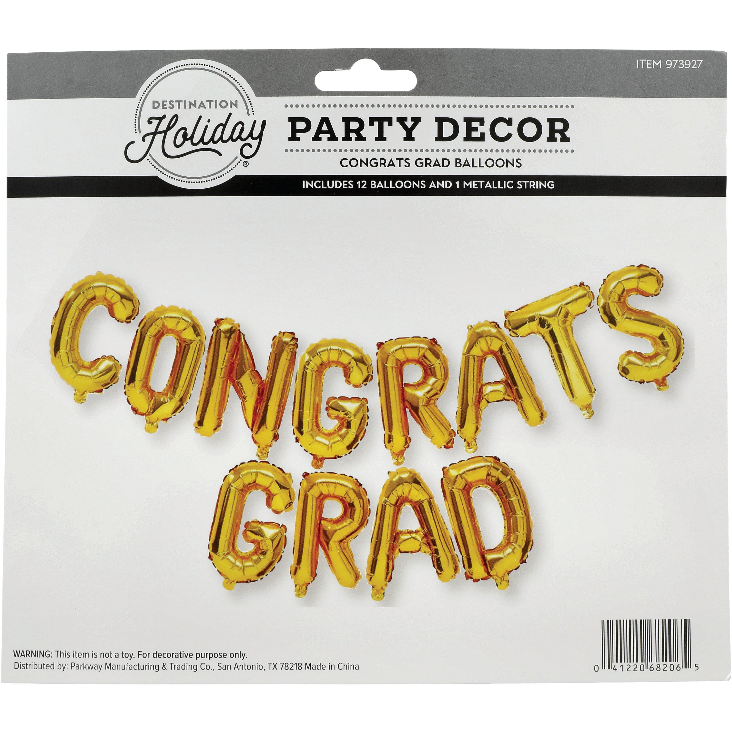 Destination Holiday Congrats Grad Balloon Banner - Shop Seasonal decor ...