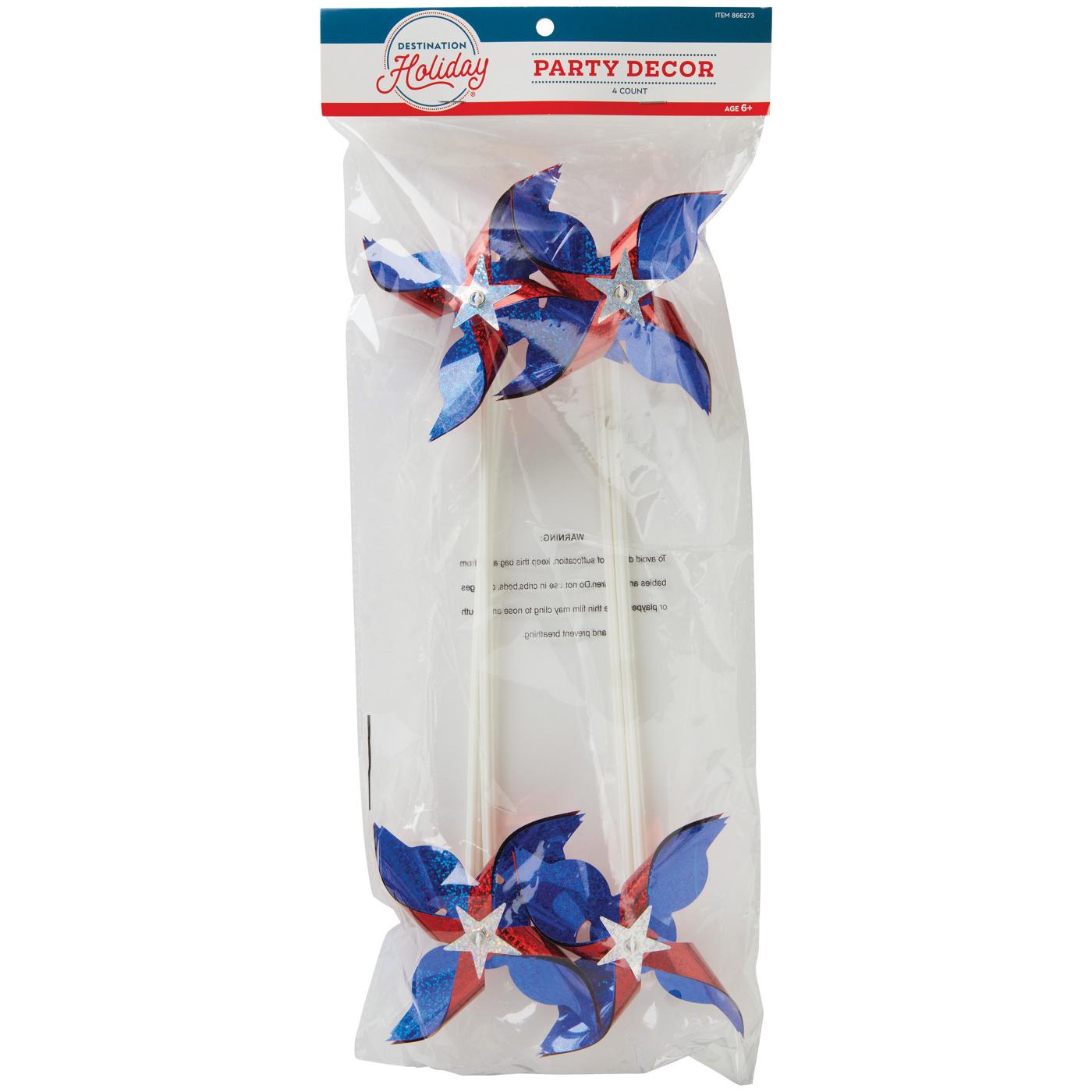 Destination Holiday Red White & Blue Star Pinwheels - Shop Seasonal ...
