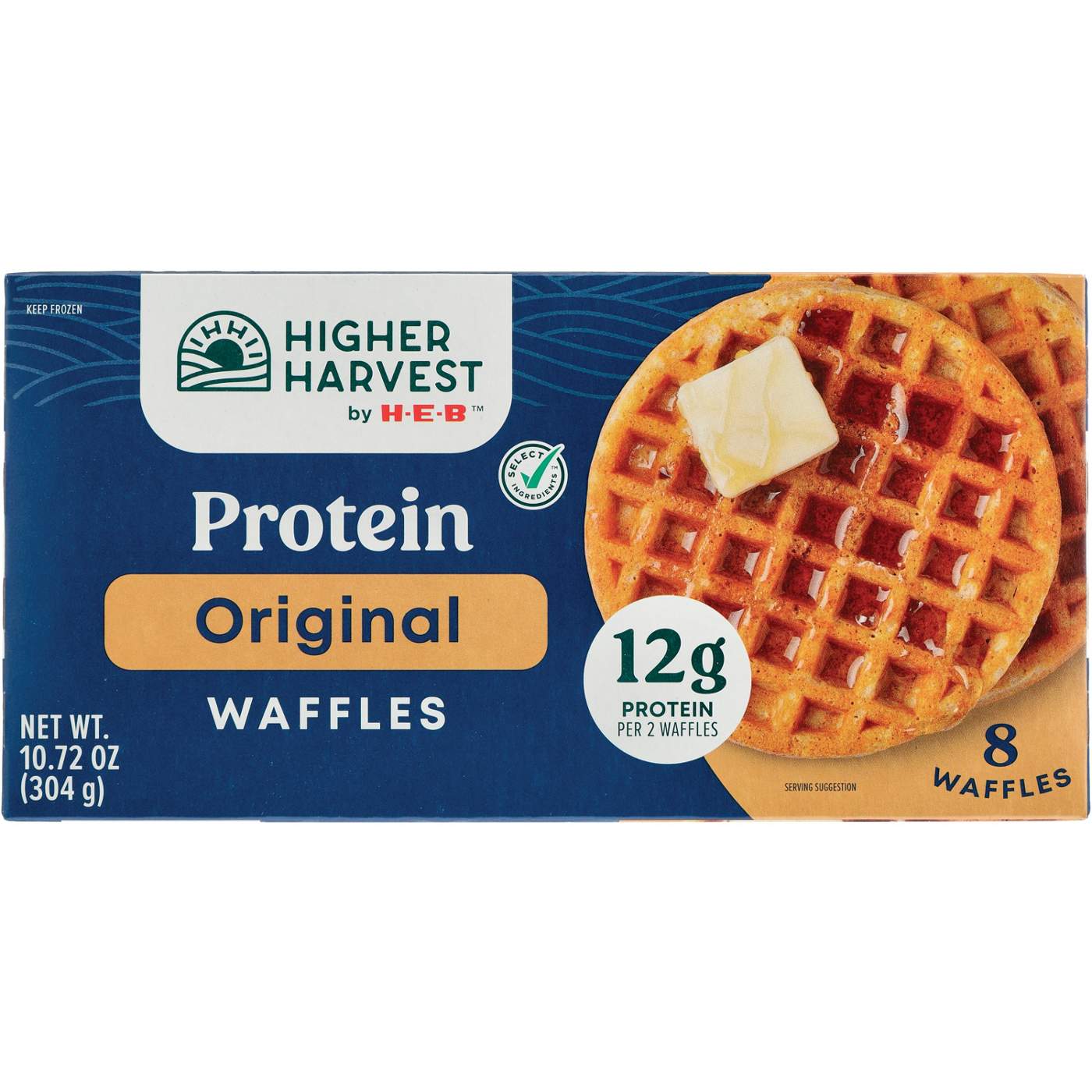 Higher Harvest by H-E-B 12g Protein Frozen Waffles – Original - Shop ...