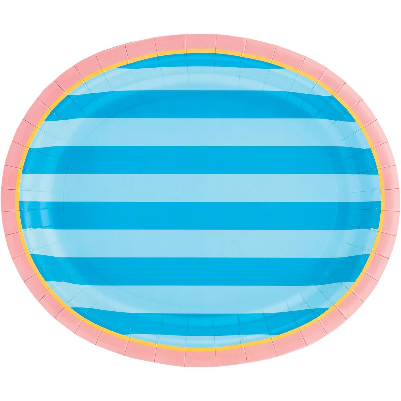 Destination Holiday Summer Stripe Oval Paper Plates - Shop Seasonal ...