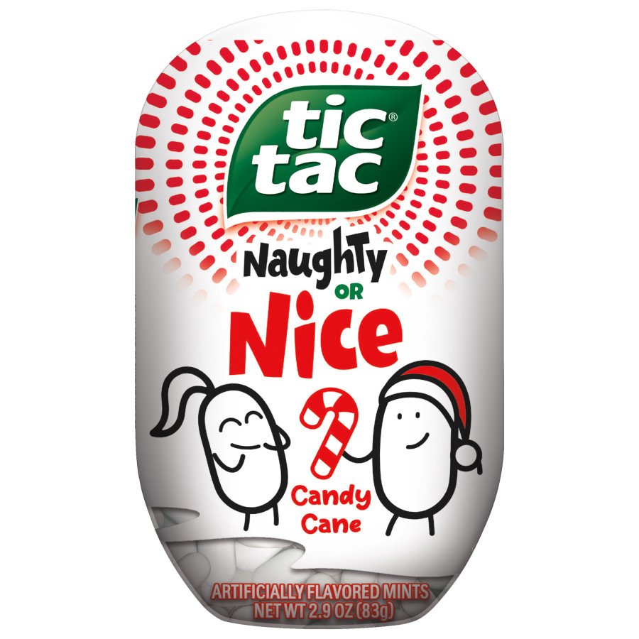 Tic Tac Naughty or Nice Candy Cane Mints - Shop Gum & mints at H-E-B
