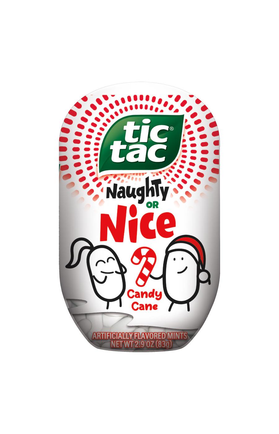 Tic Tac Naughty or Nice Candy Cane Mints - Shop Gum & mints at H-E-B