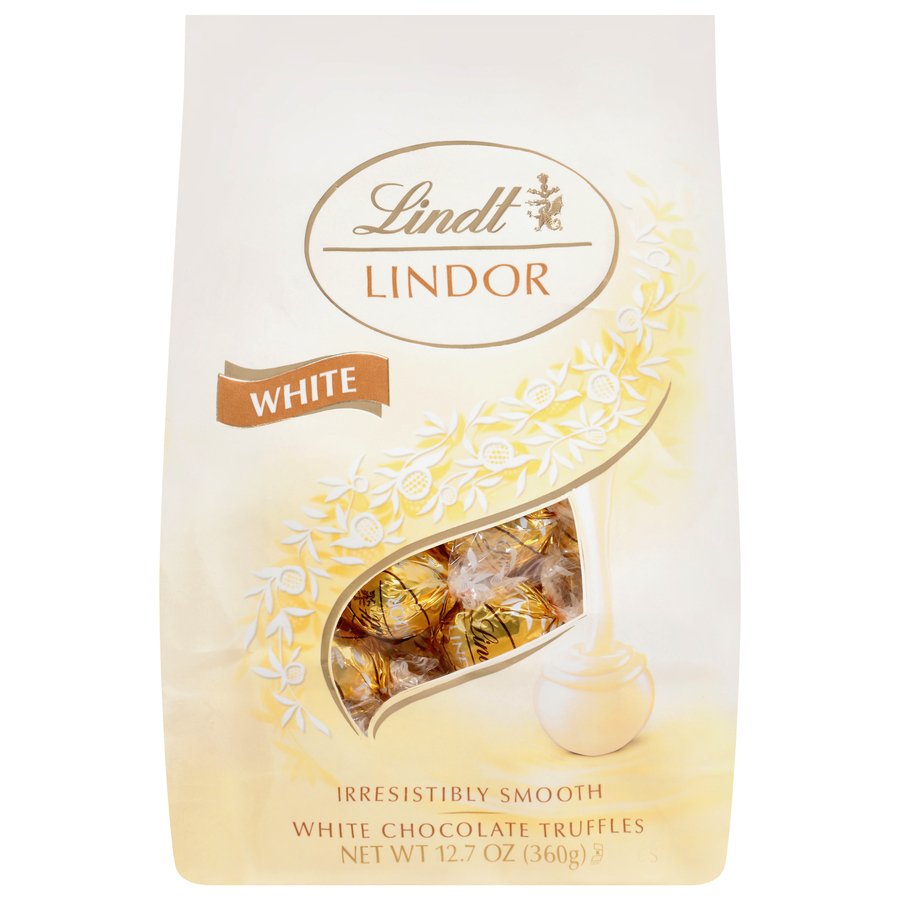 Lindt Lindor White Chocolate Truffles - Shop Snacks & Candy at H-E-B
