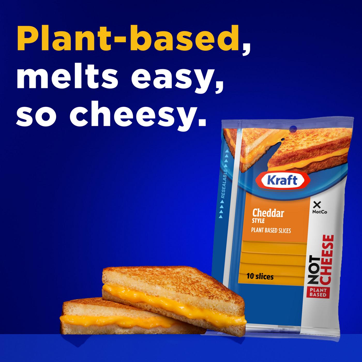 Kraft Not Cheese Plant Based Slices - Cheddar Style - Shop Cheese at H-E-B