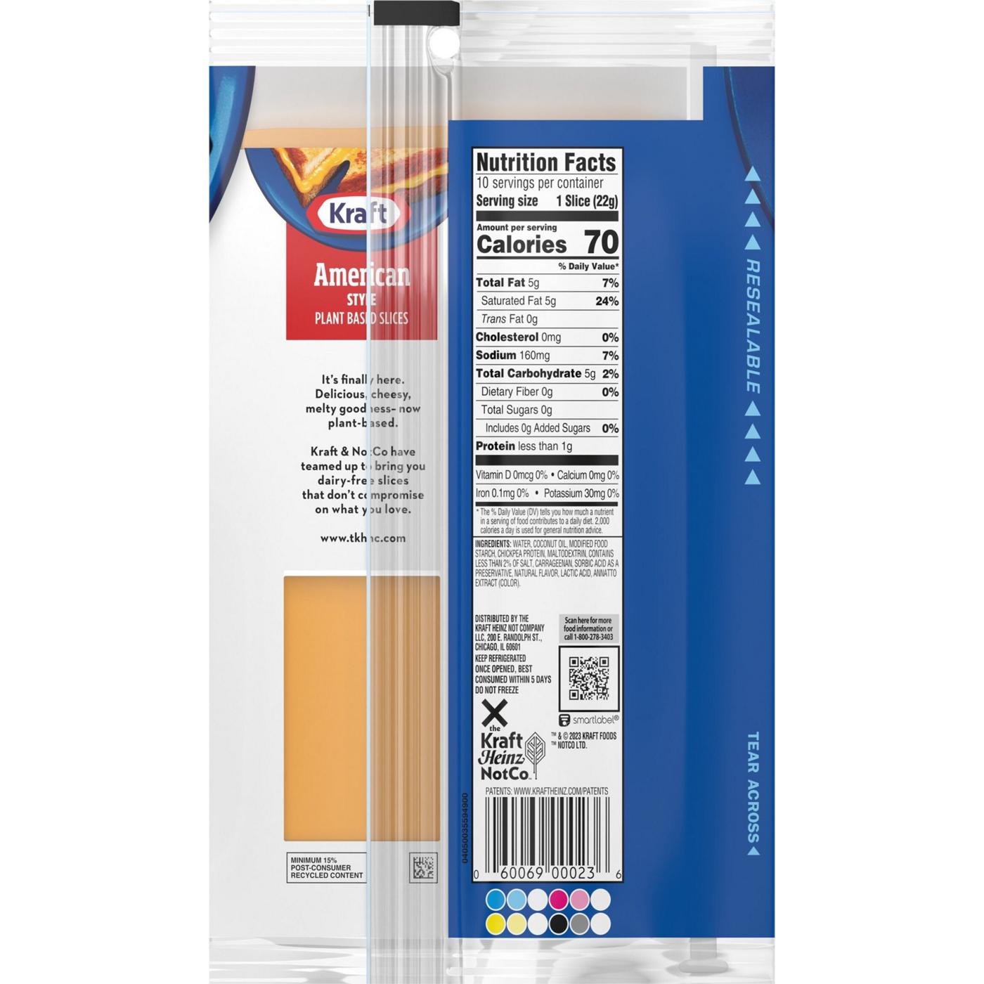 Kraft Not Cheese Plant Based Slices - American Style - Shop Cheese at H-E-B