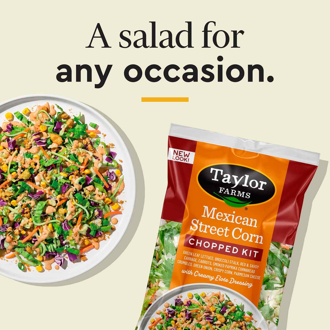 Taylor Farms Mexican St Corn Chopped Salad Kit - Shop Salads at H-E-B