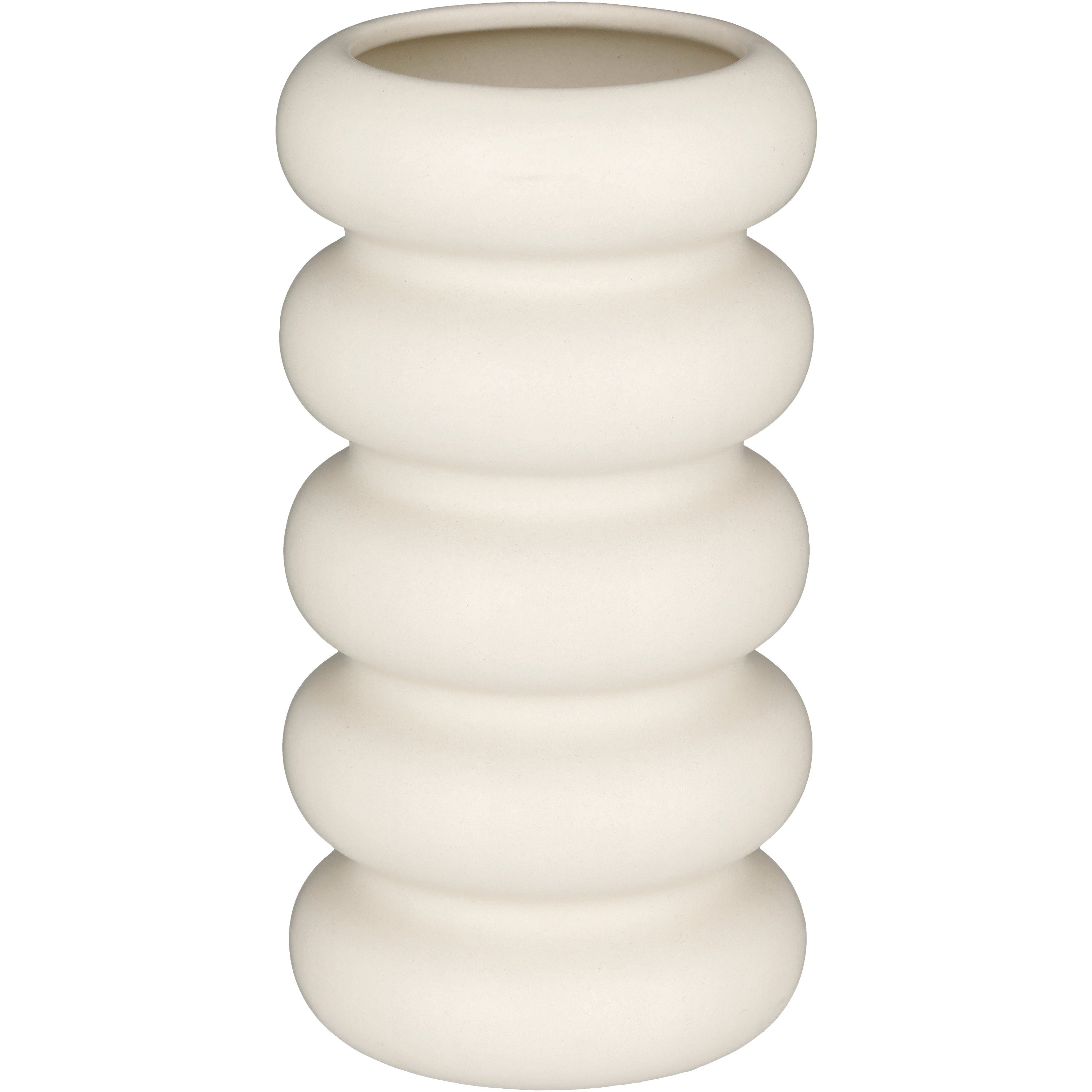 Haven + Key Ribbed Ceramic Vase - Cotton - Shop Seasonal Decor at H-E-B