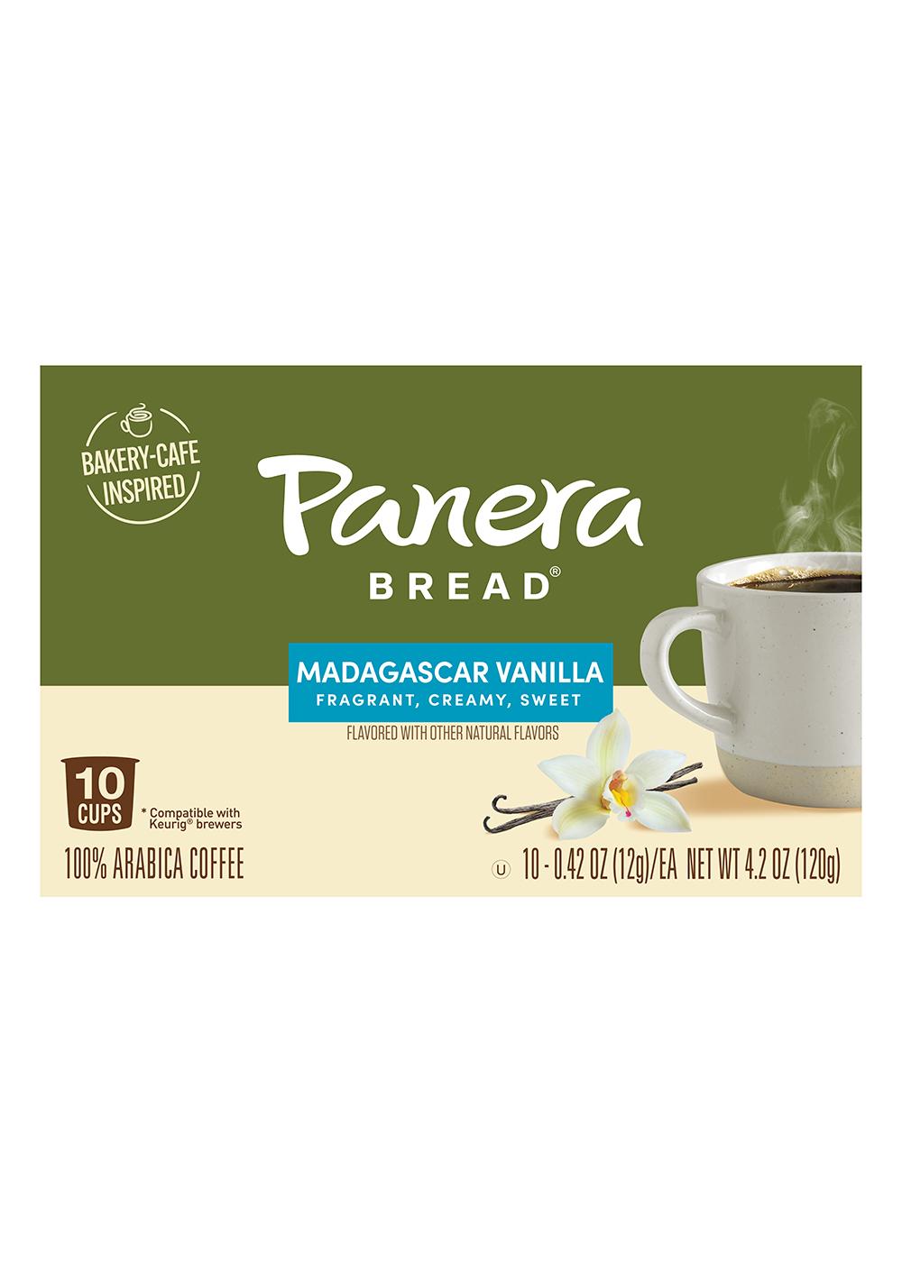 Panera Bread Madagascar Vanilla Light Roast Single Serve Coffee Cups ...