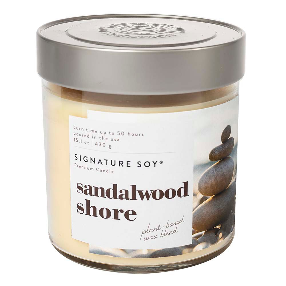 Signature Soy Sandalwood Shore Scented Candle - Shop Candles at H-E-B