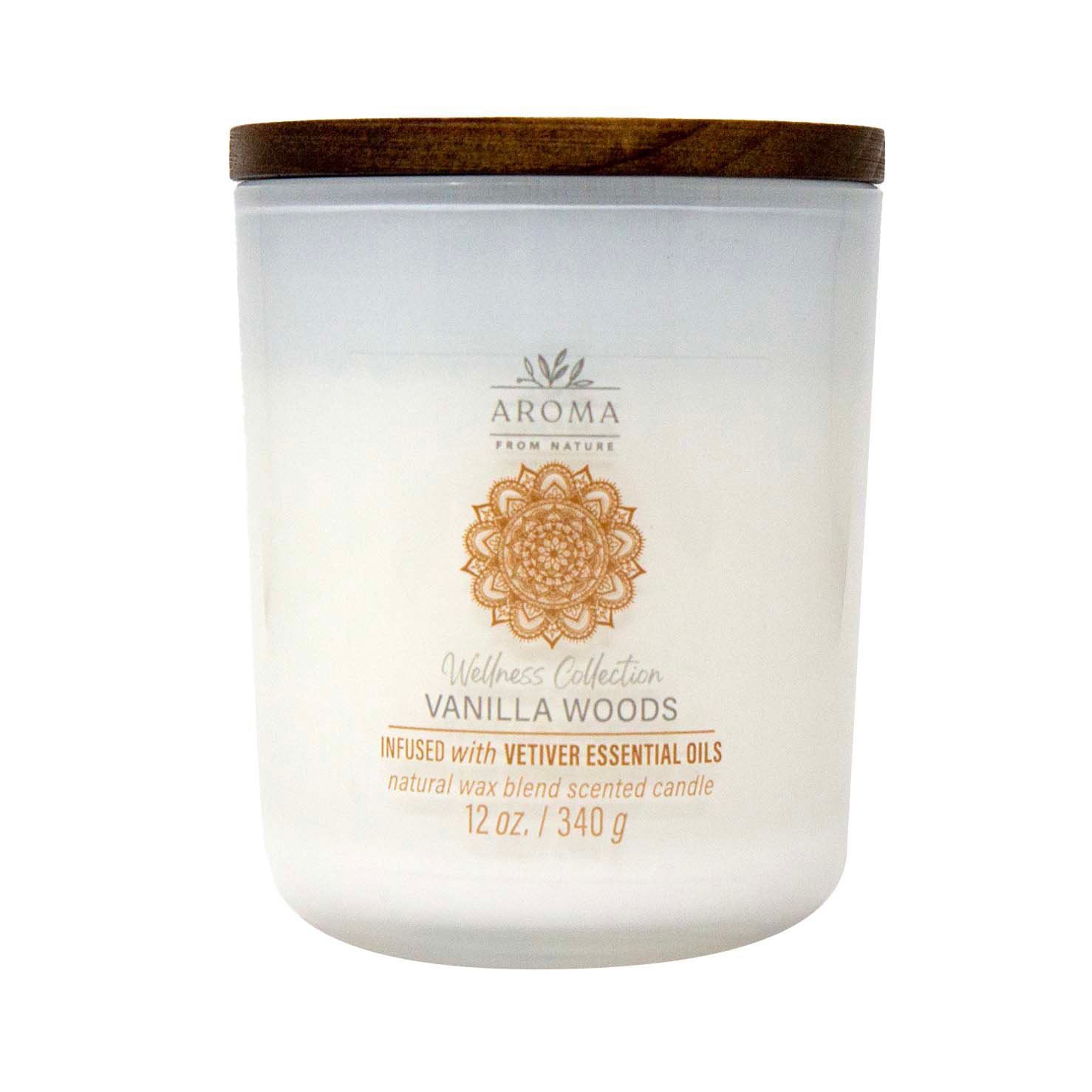 Aroma From Nature Vanilla Woods Scented Candle - Shop Candles at H-E-B