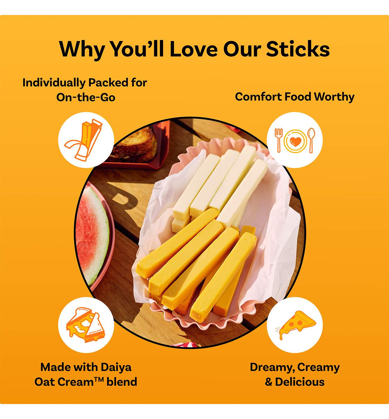 Daiya Dairy Free Mozzarella Cheese Sticks - Shop Cheese at H-E-B