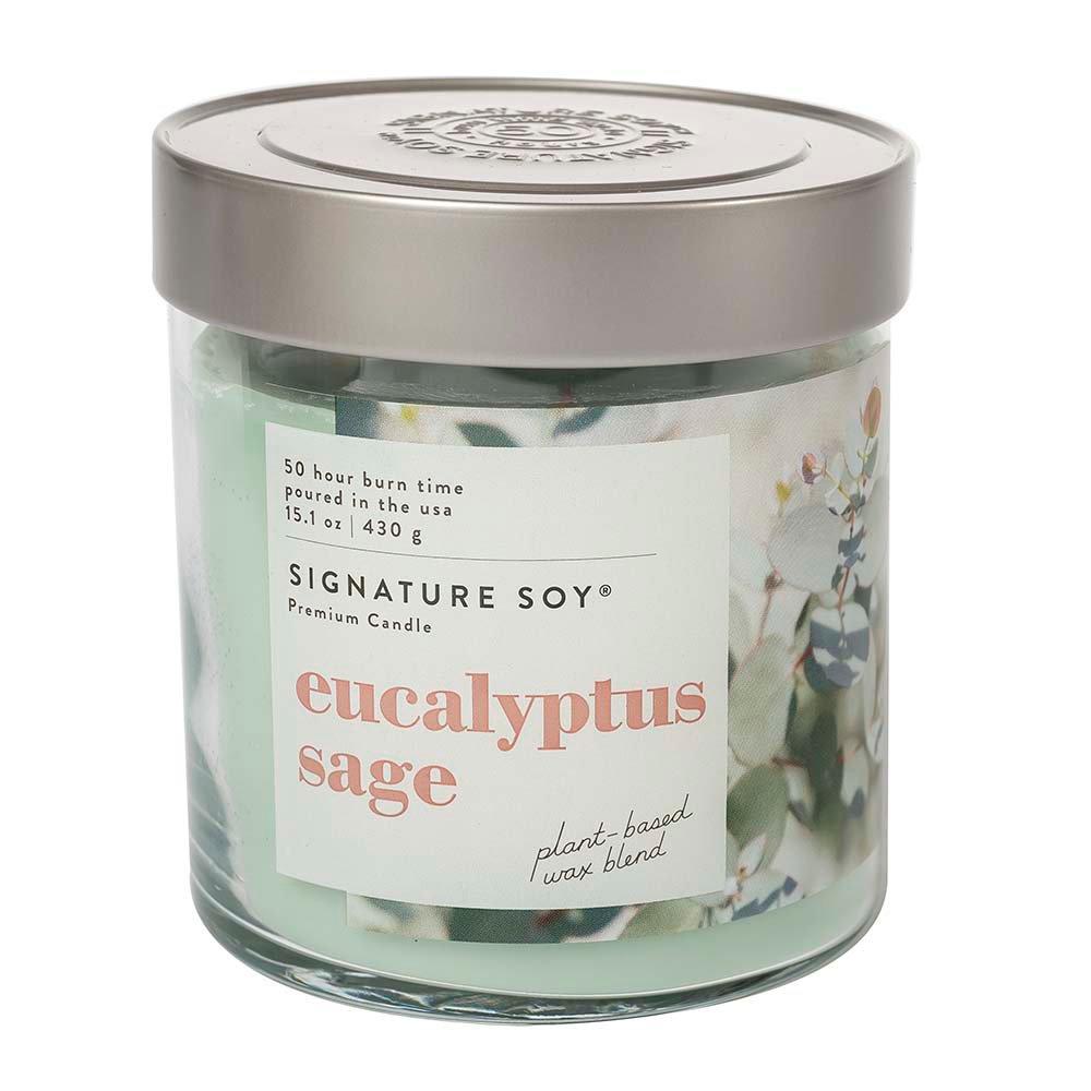 Signature Soy Eucalyptus Sage Scented Candle - Shop Candles at H-E-B