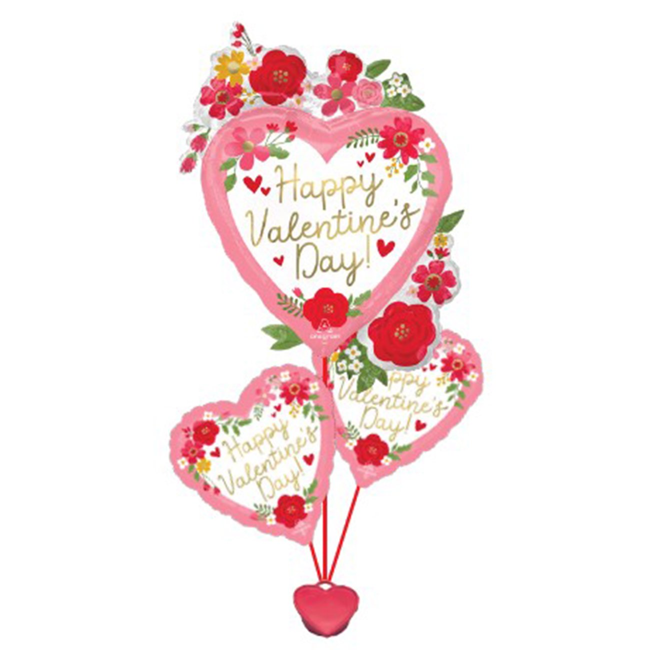 BLOOMS by H-E-B Valentine's Day Floral Helium Balloon Bouquet - Shop ...